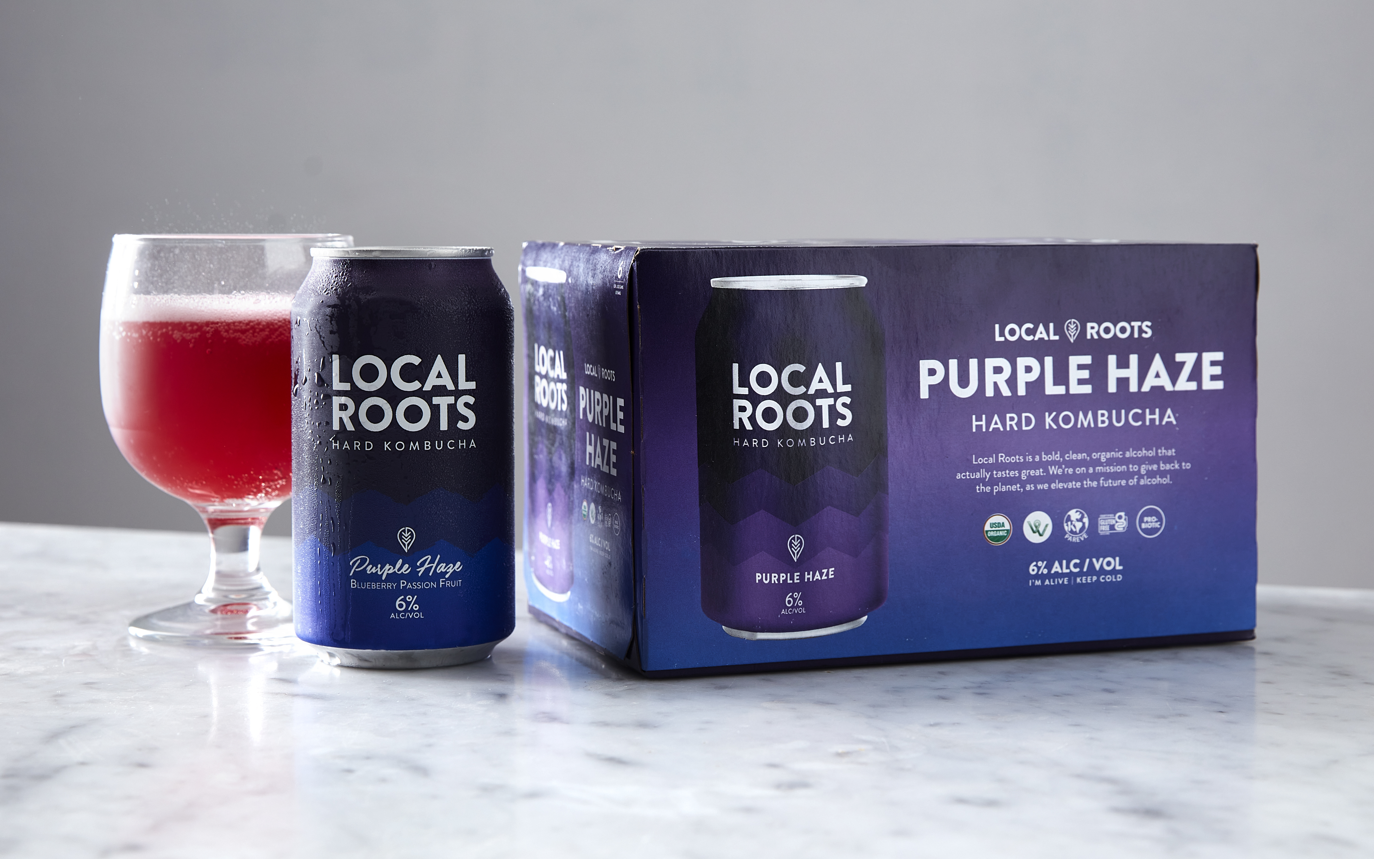Purple Haze Hard Kombucha | 6 count | Local Roots Kombucha | Good Eggs