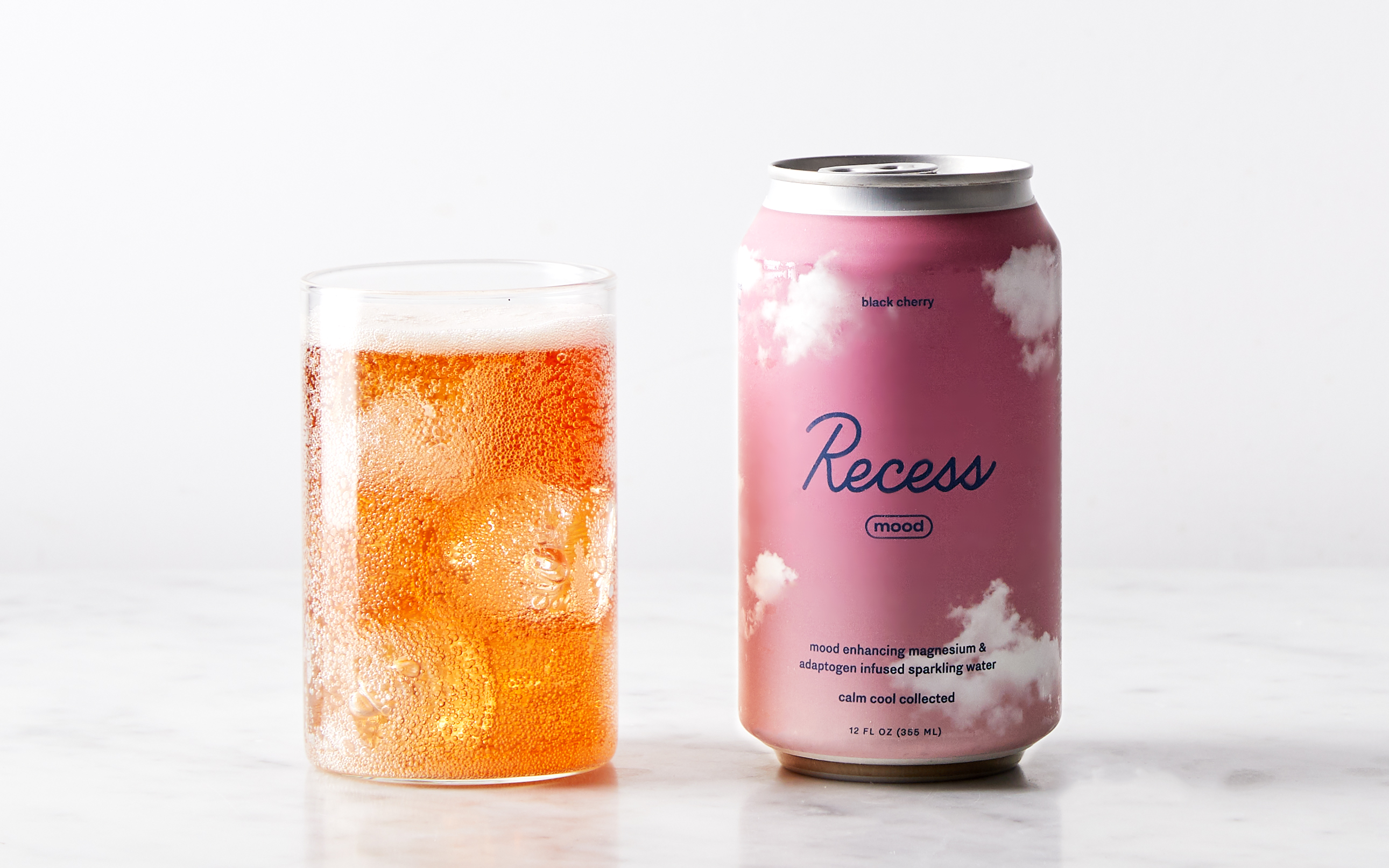 Black Cherry Adaptogenic Sparkling Water | 12 oz | Recess | Good Eggs