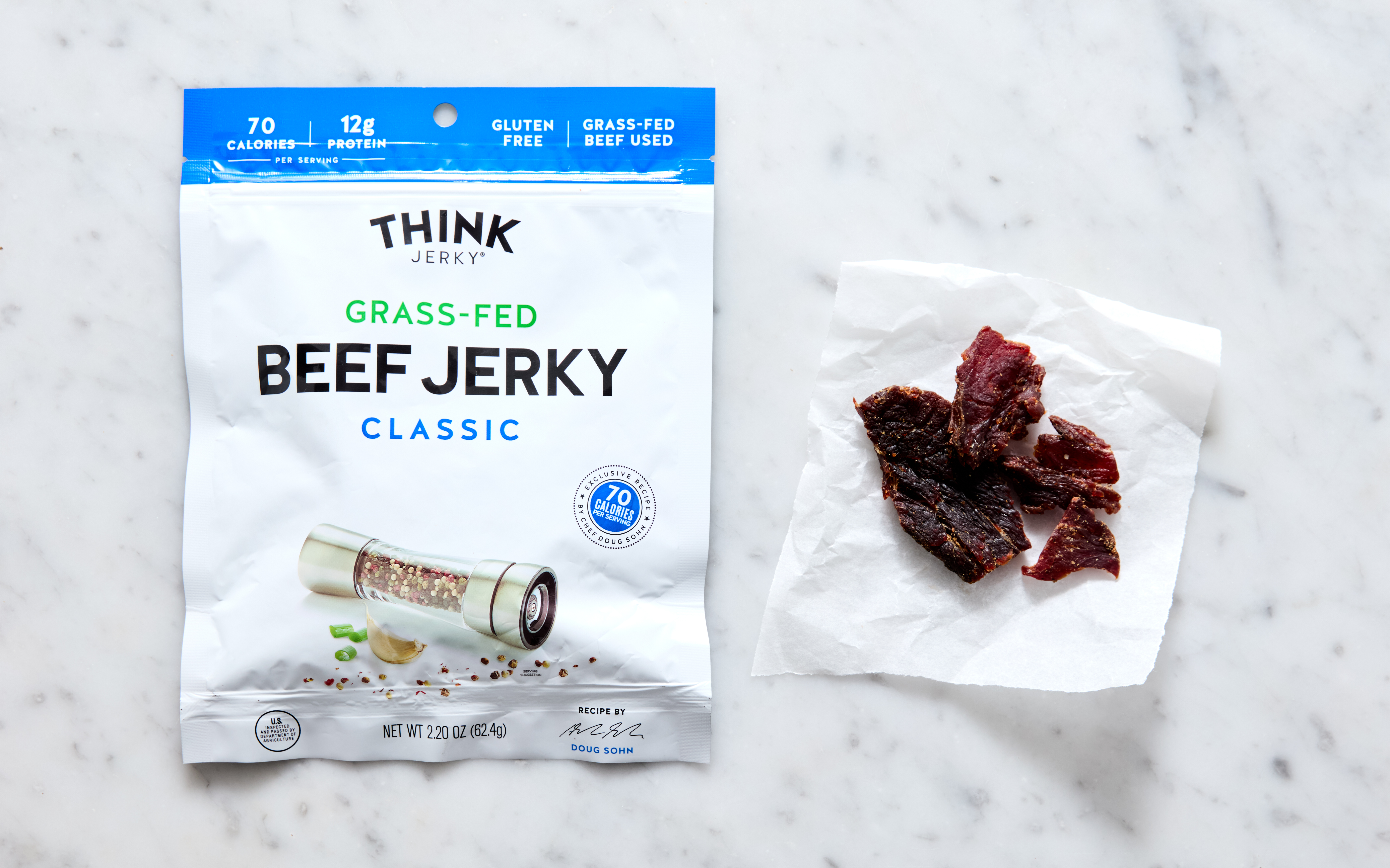 Classic Grass-Fed Beef Jerky | 2.2 oz | Think Jerky | Good Eggs