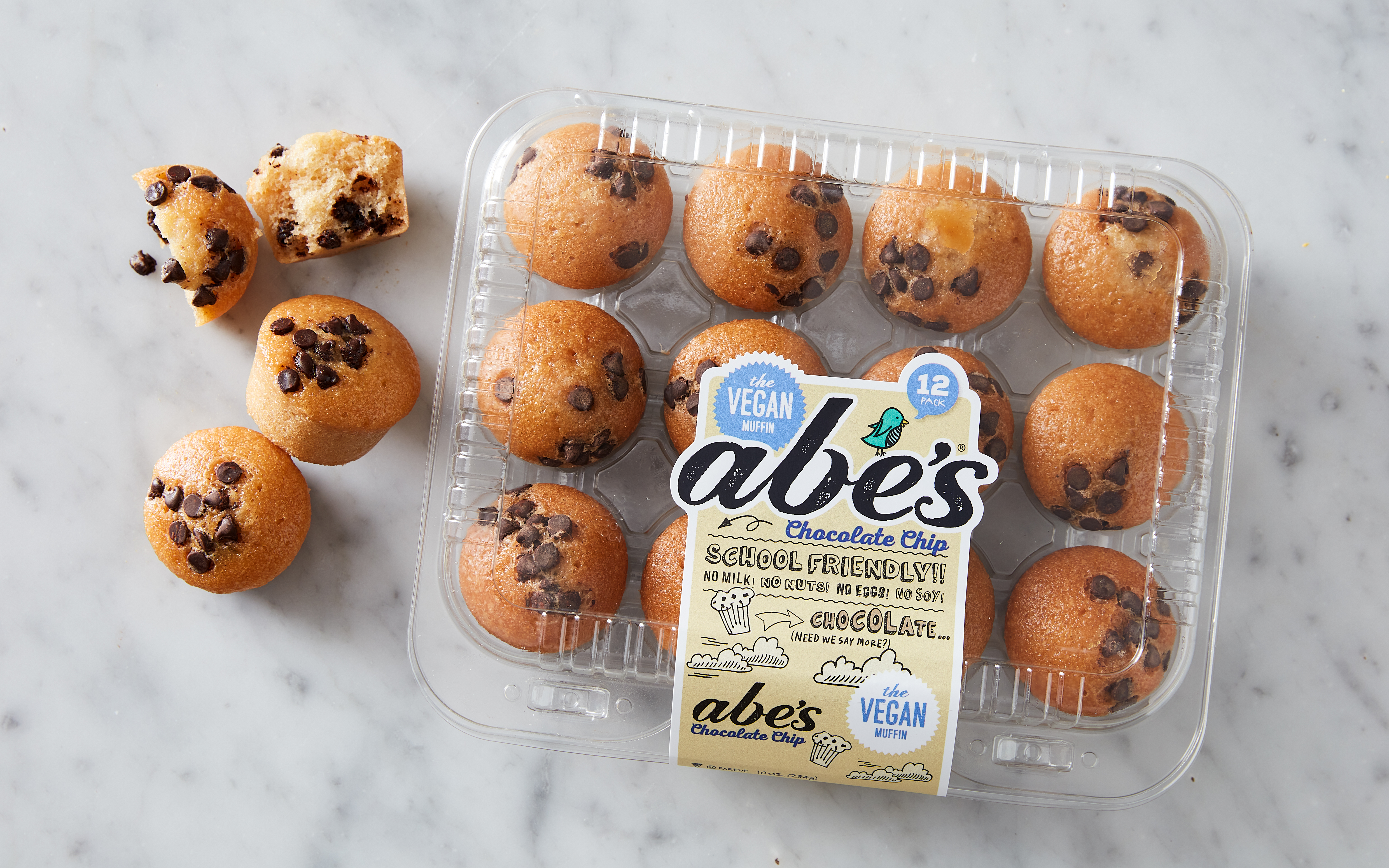 Vegan Chocolate Chip Mini Muffins | 10 oz | Abe's Vegan Muffins | Good Eggs