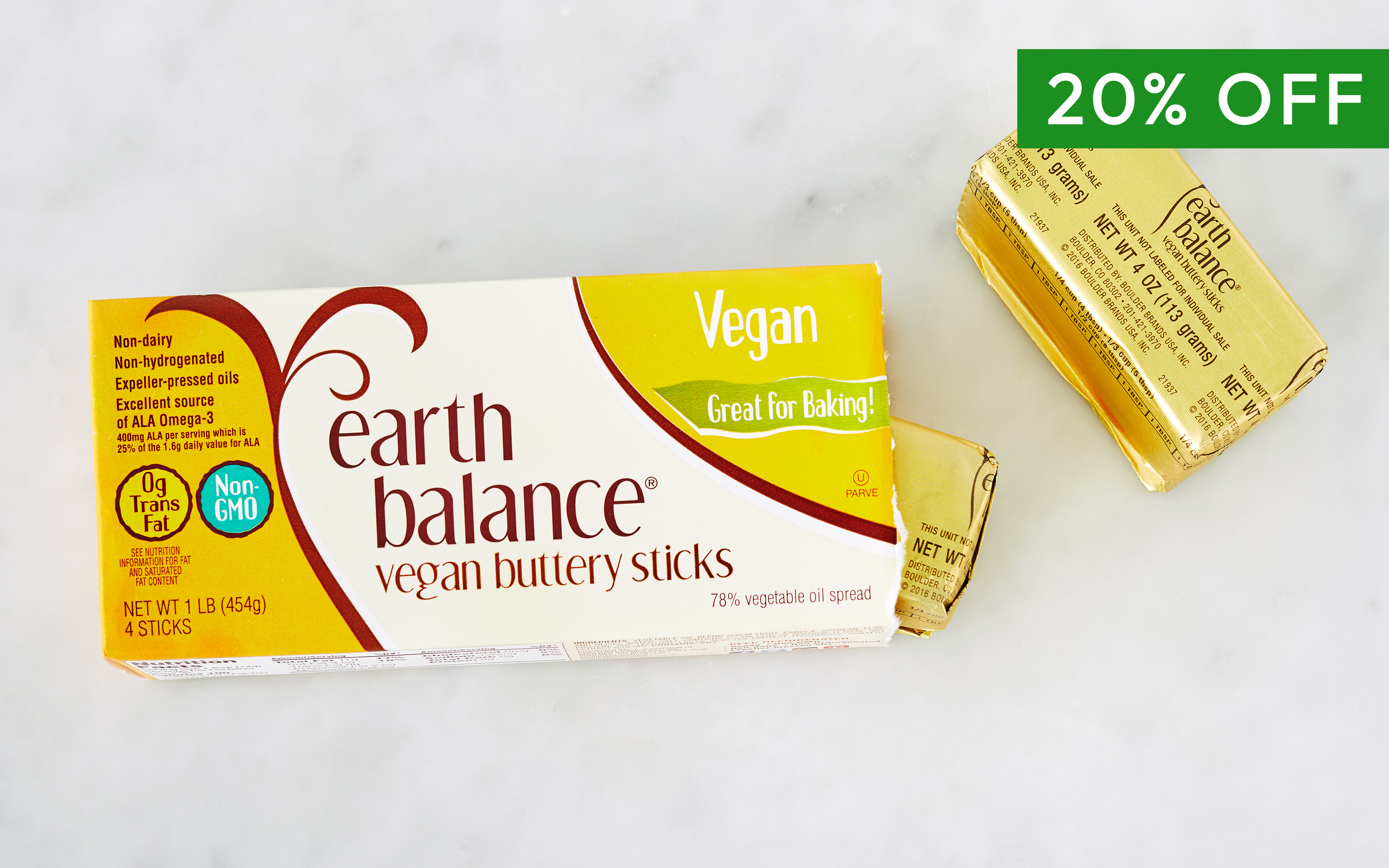 Vegan Buttery Sticks | 16 oz | Earth Balance | Good Eggs