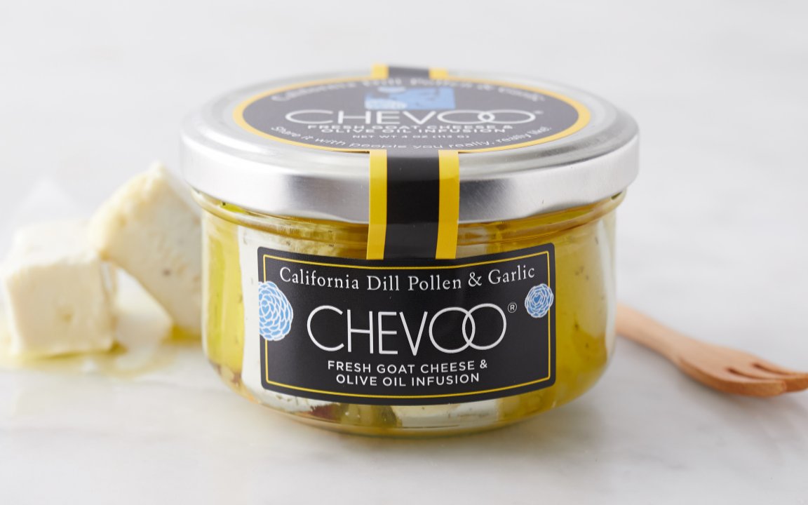 California Dill Pollen & Garlic Chevre | 4 oz | Chevoo | Good Eggs