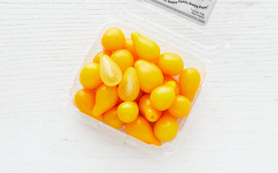Organic & Fair Trade Yellow Pear Tomatoes (Mexico) | 1 half pint | Del ...