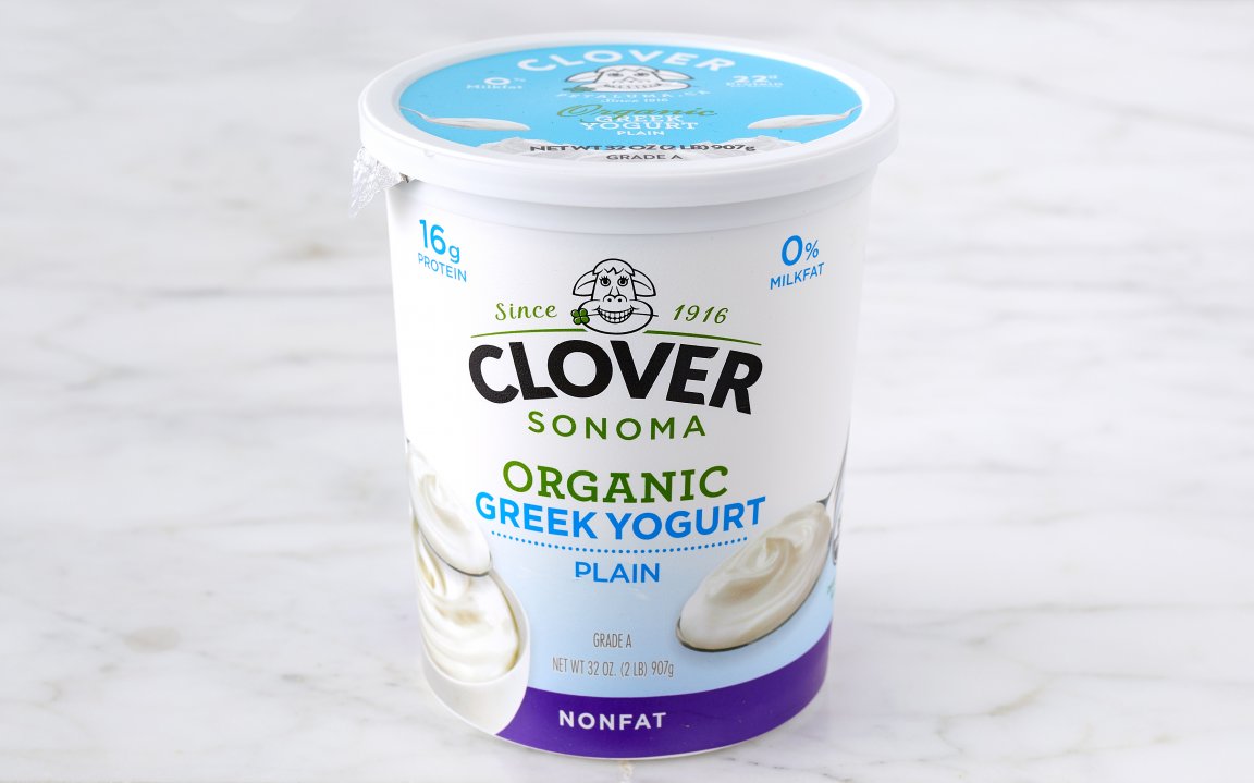 Organic Nonfat Plain Greek Yogurt | 32 oz | Clover Sonoma | Good Eggs