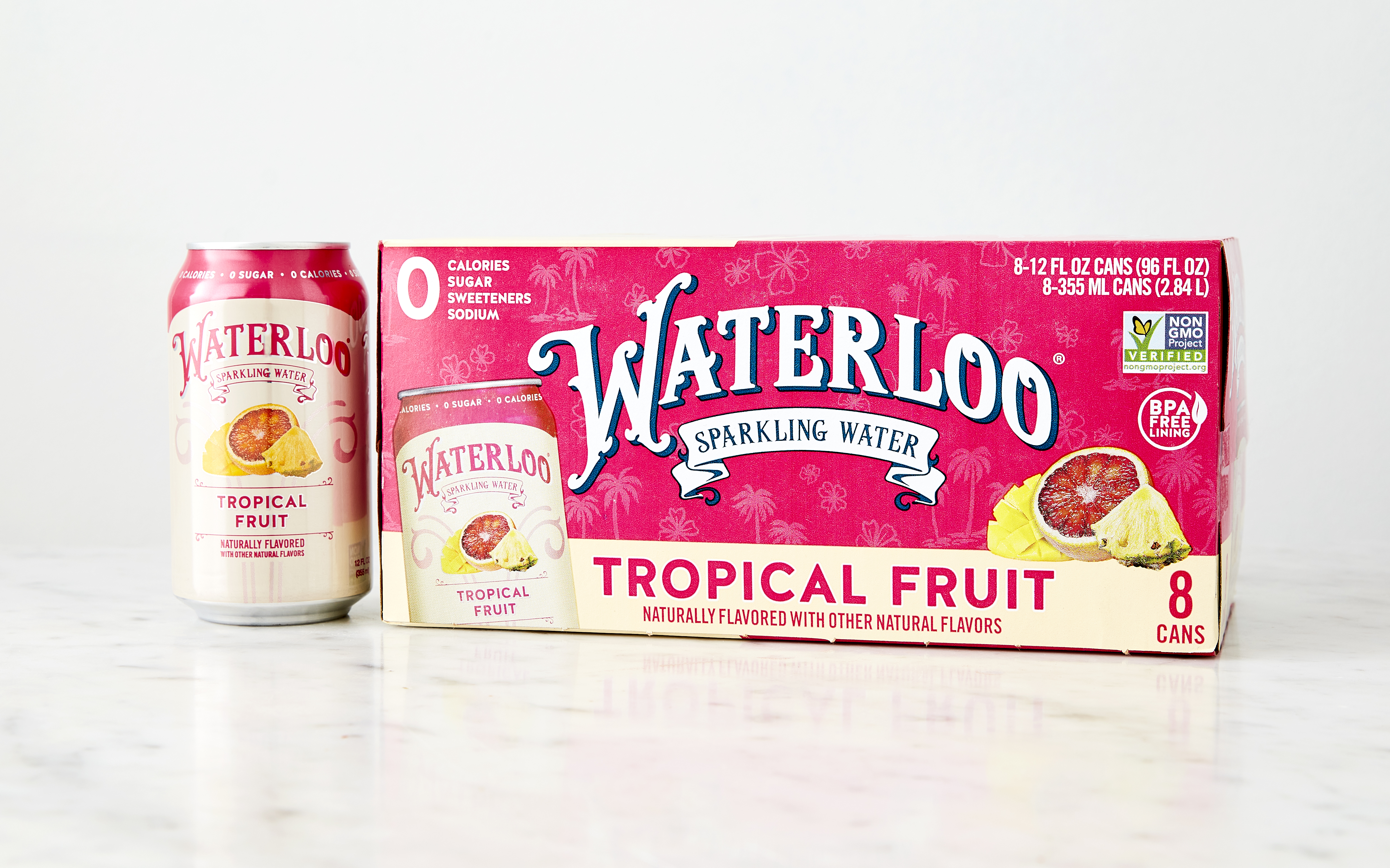 Tropical Fruit Sparkling Water | 8 count | Waterloo Sparkling Water ...