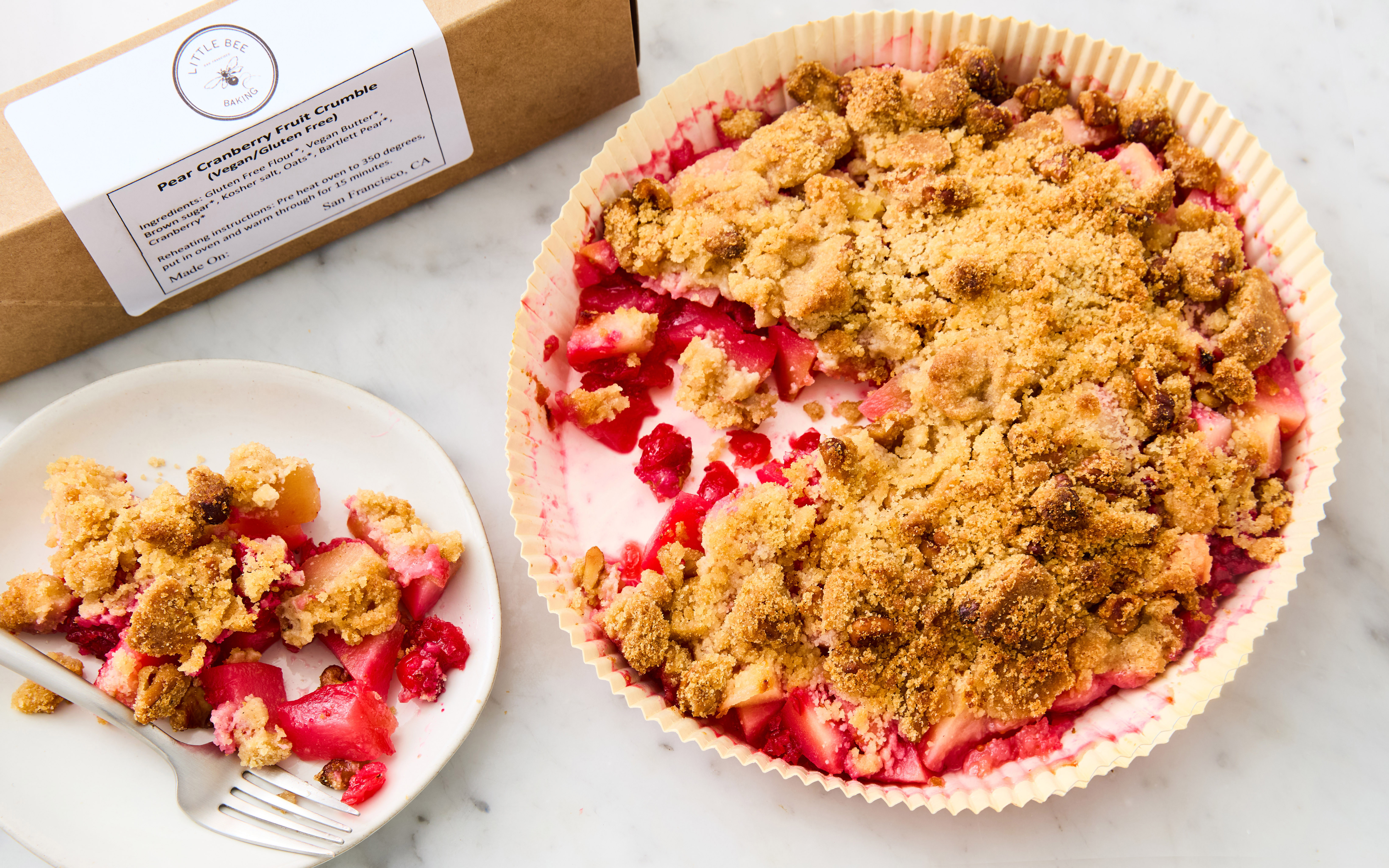 Pear-Cranberry Crumble | 4 servings | Little Bee Baking | Good Eggs