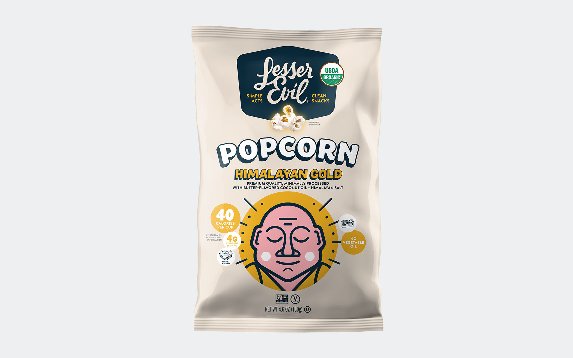 LESSER EVIL Himalayan Gold Buddha Bowl Popcorn | 4.6 oz | Lesser Evil ...