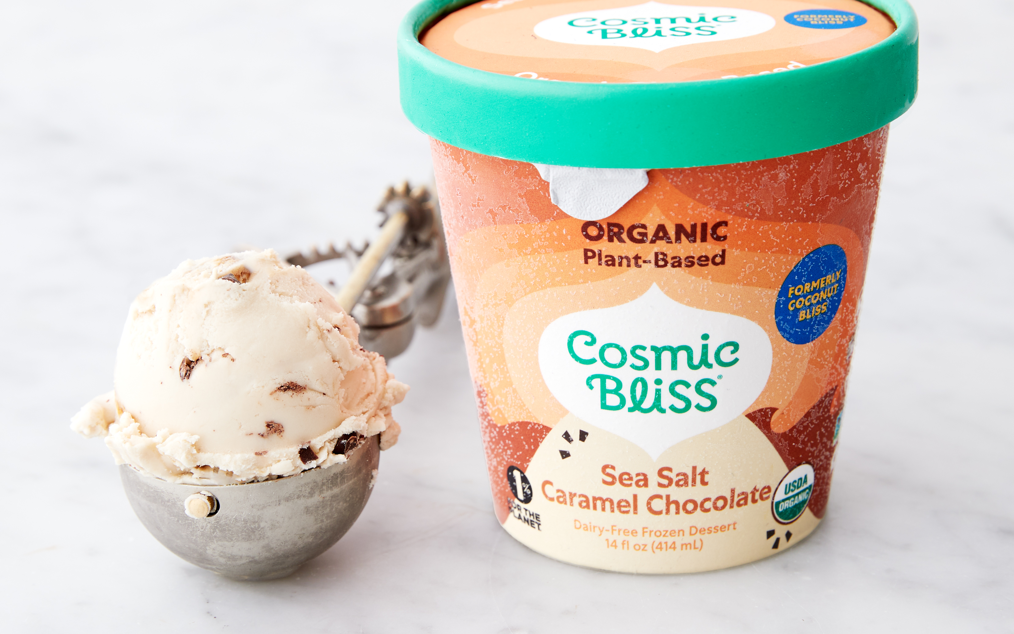 Organic Sea Salt Caramel Chocolate Vegan Ice Cream | 14 oz | Cosmic ...
