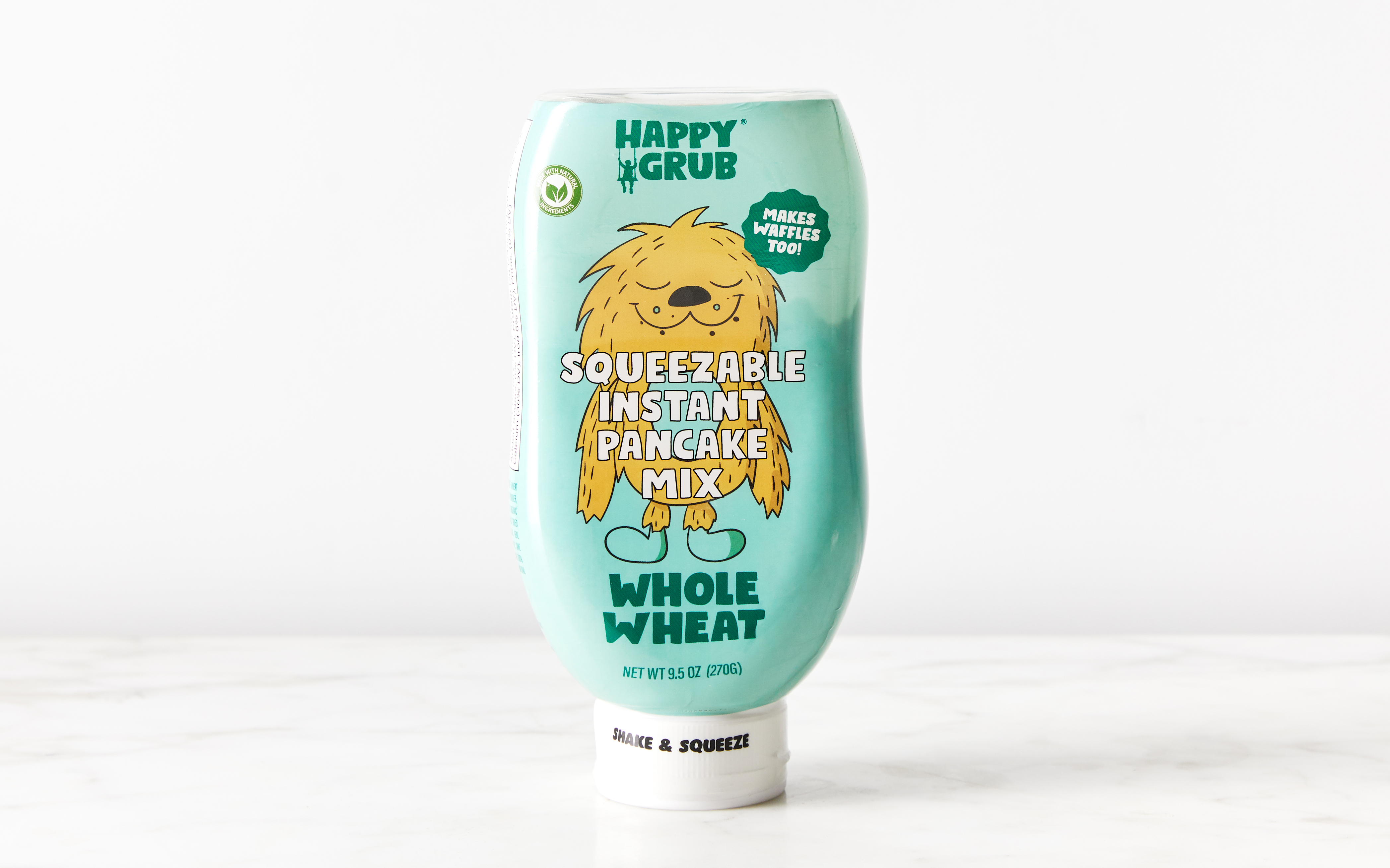 Whole Wheat Squeezable Instant Pancake Mix | 9.5 oz | Happy Grub | Good ...