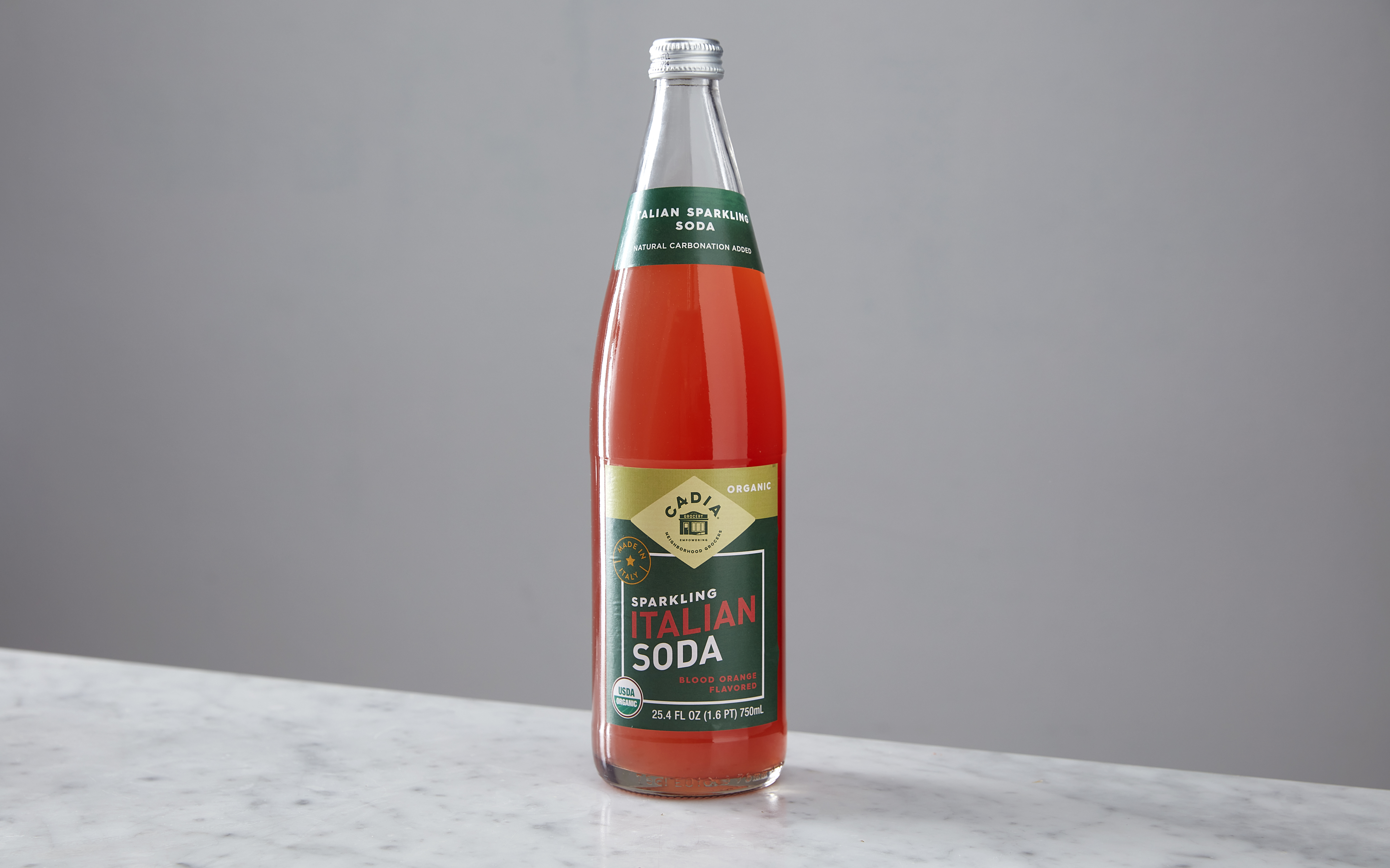 Organic Blood Orange Sparkling Italian Soda | 25.4 fl oz | Cadia | Good ...