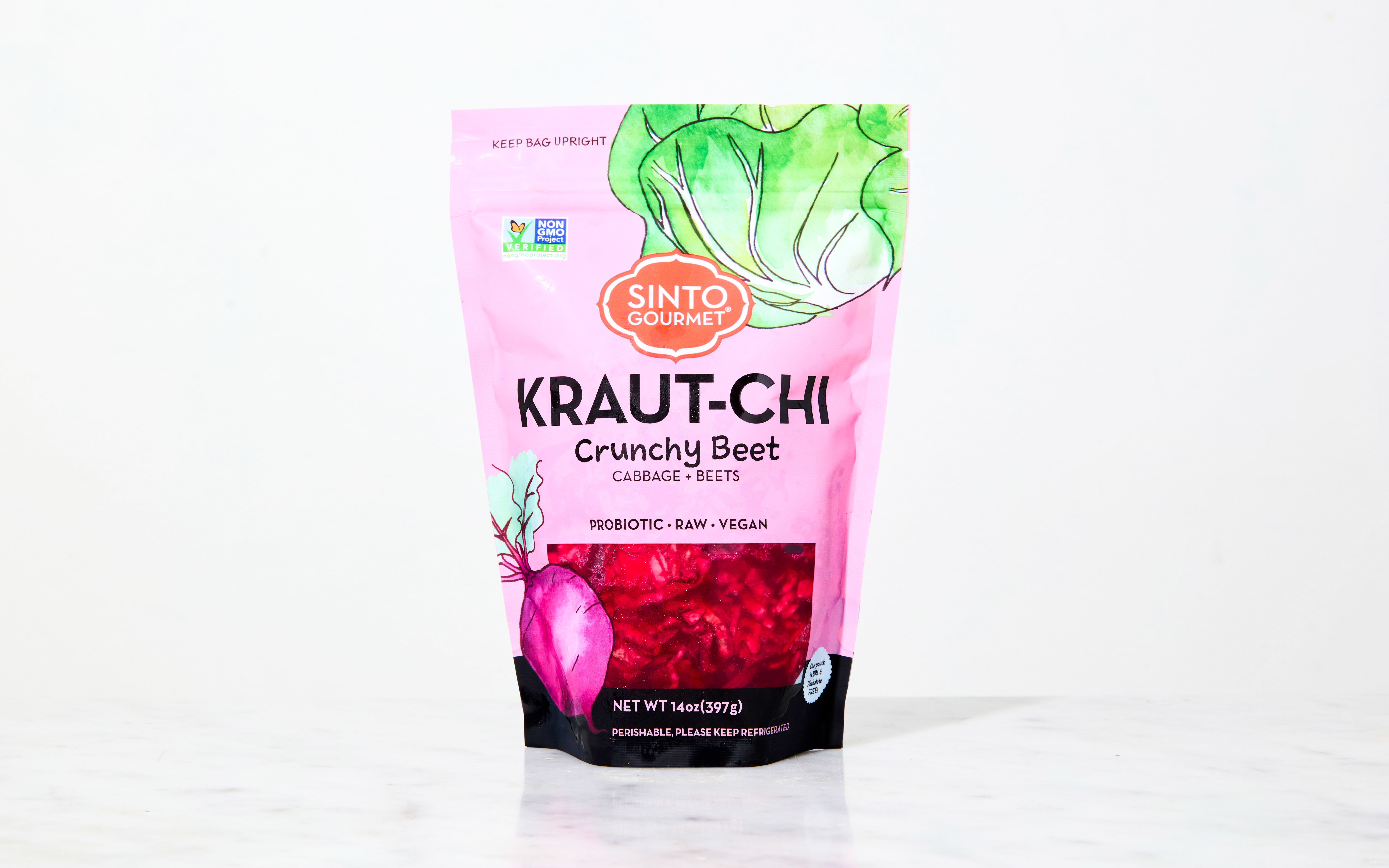 Crunchy Beet Kraut-Chi | 14 oz | Sinto Gourmet | Good Eggs