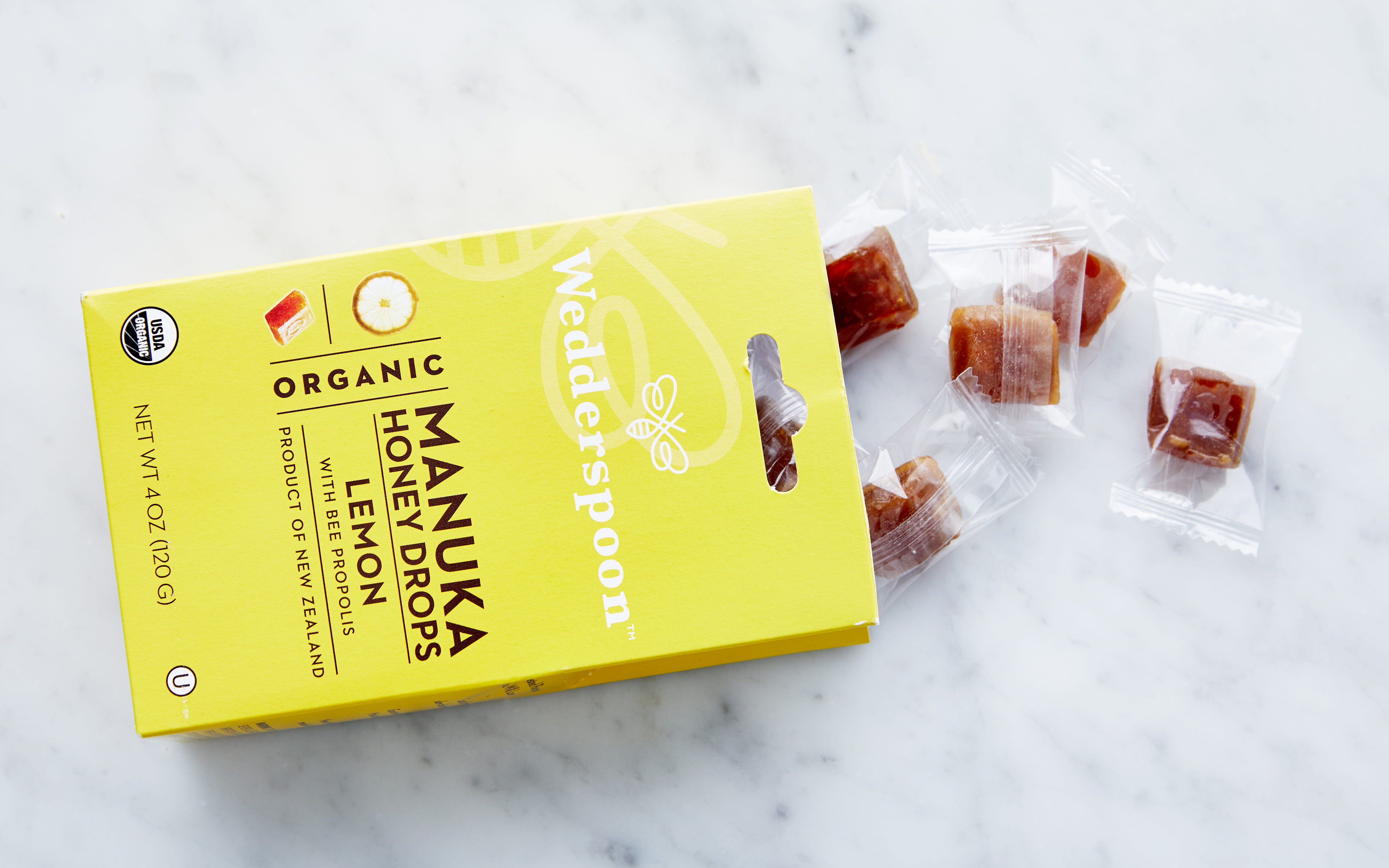 Organic Lemon & Propolis Manuka Honey Drops | 4 oz | Wedderspoon | Good ...