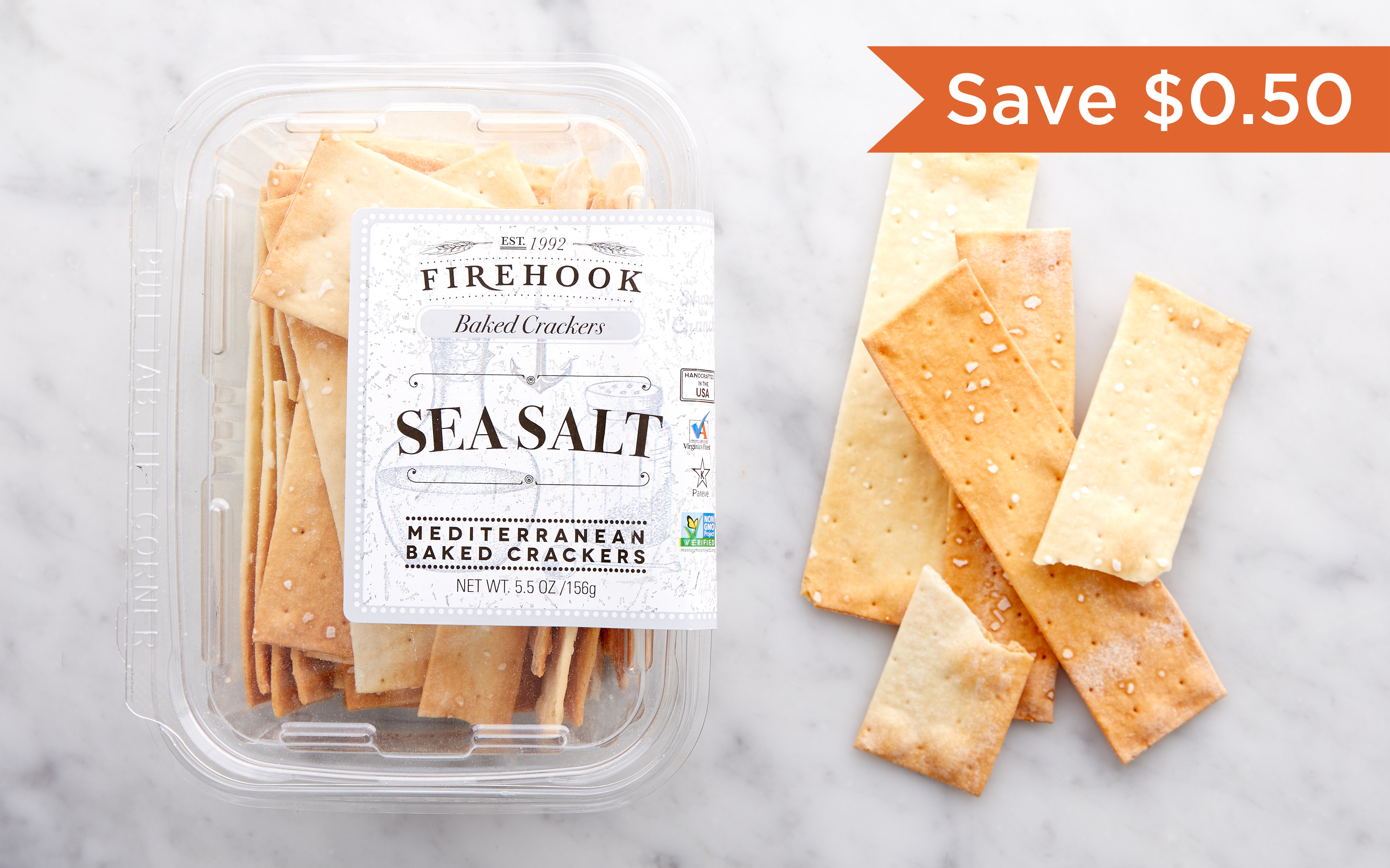 Sea Salt Baked Crackers - Firehook Bakery | Good Eggs