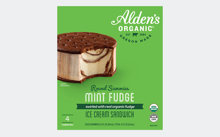 Mint Fudge Round Sammies | 4 count | Alden's Organic | Good Eggs
