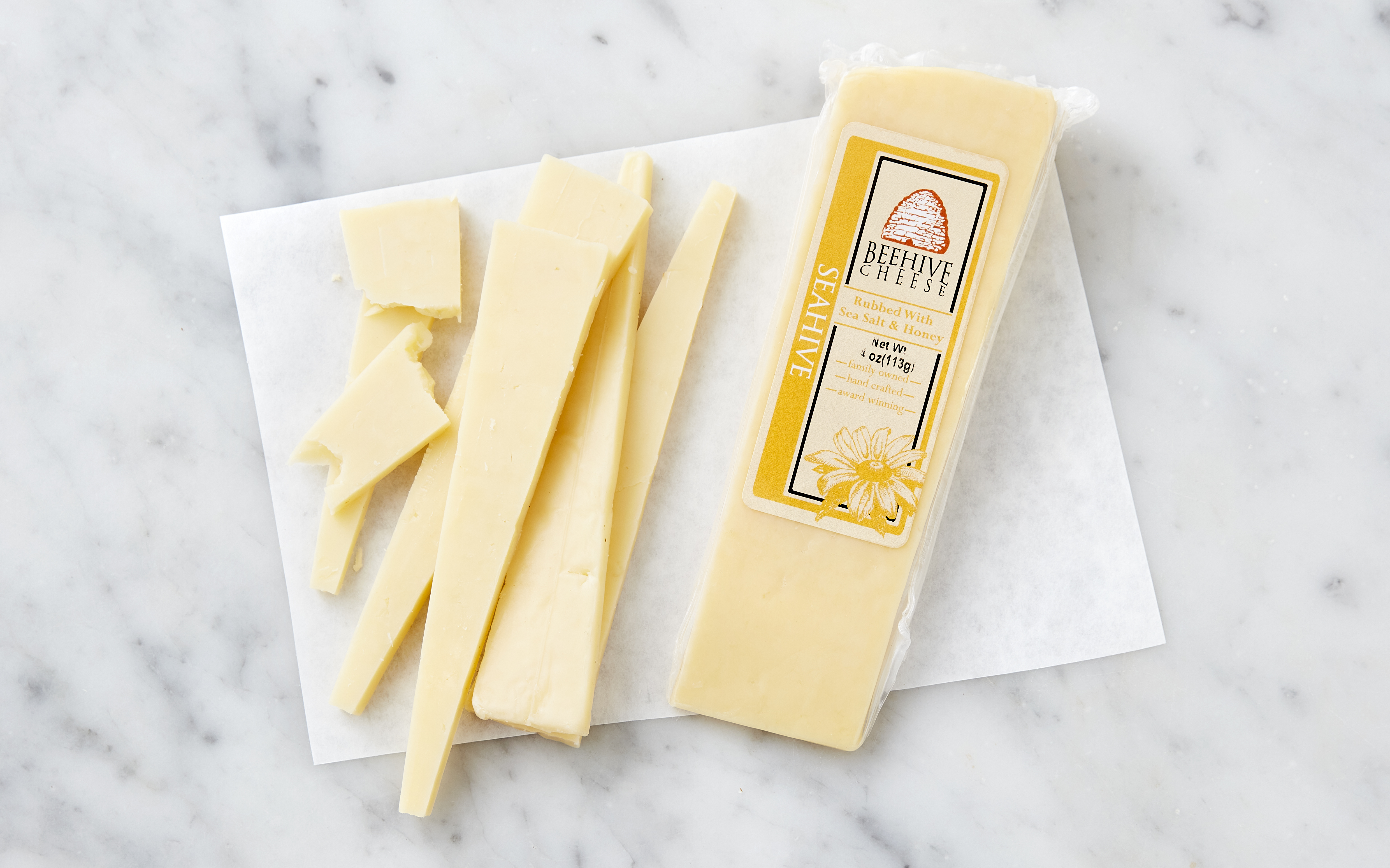 Seahive Salt & Honey Cheddar Wedge | 4 oz | Beehive Cheese | Good Eggs