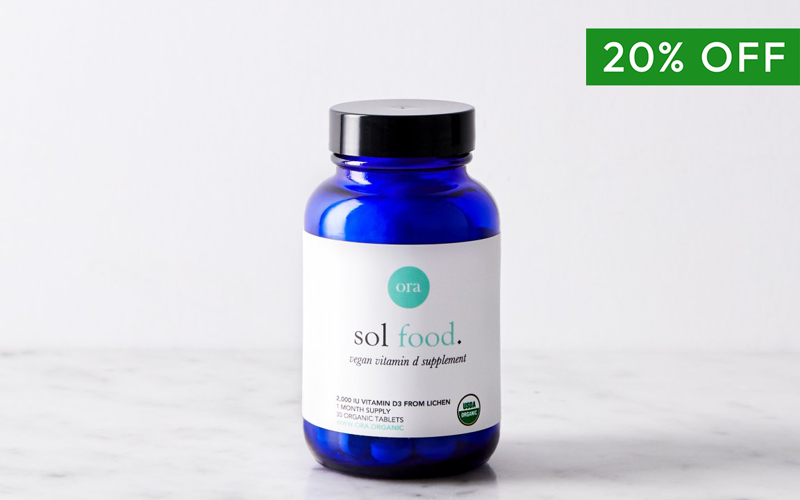 Sol Food - Vitamin D Tablets | 30 count | Ora Organic | Good Eggs