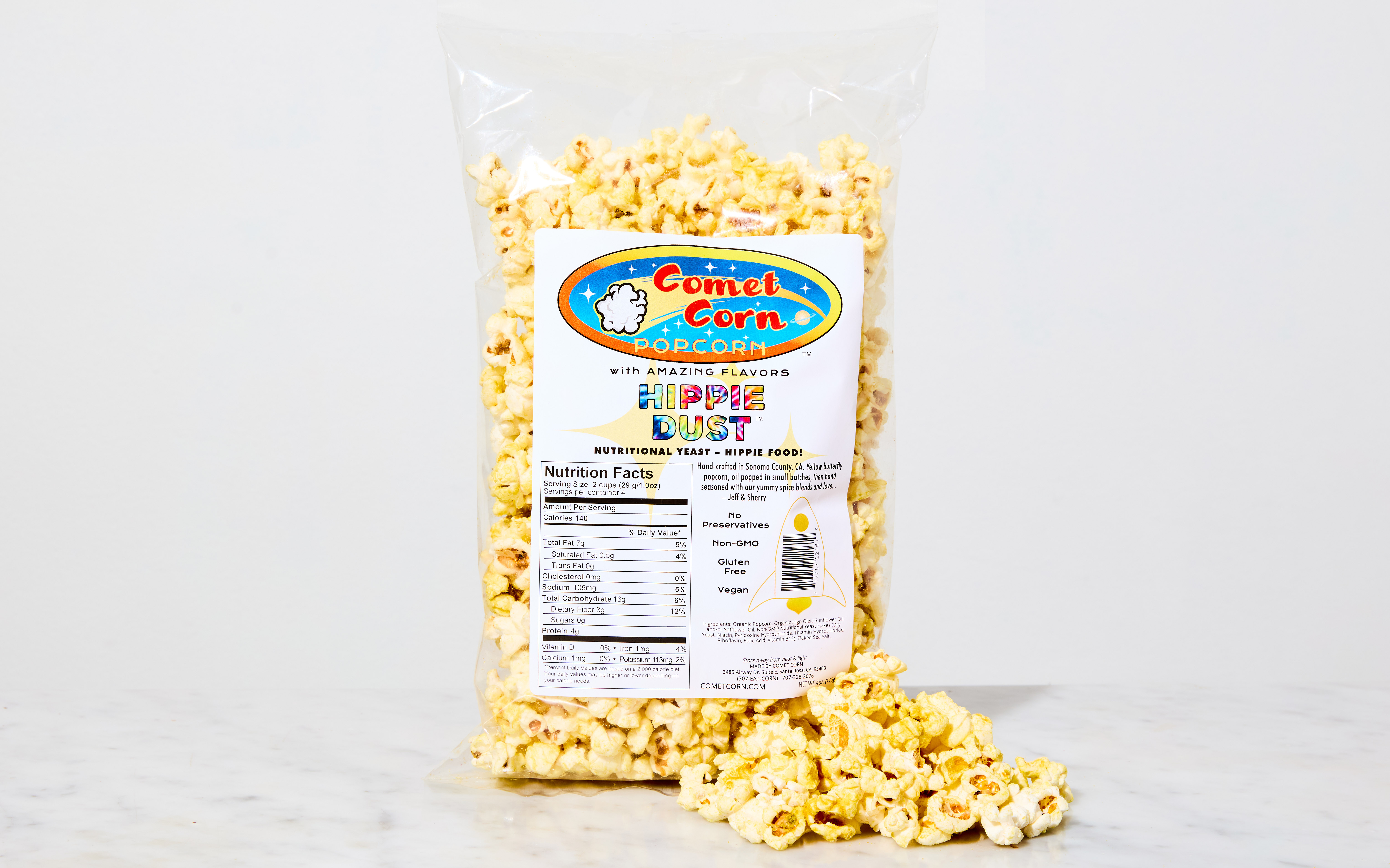 Hippie Dust Popcorn | 4 oz | Comet Corn | Good Eggs