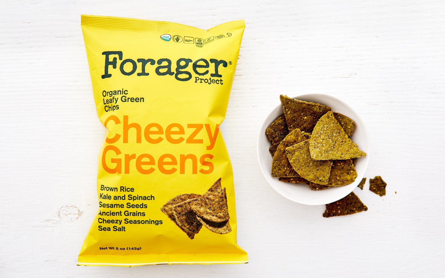 Organic Cheezy Vegetable Chips | 5 oz | Forager Project | Good Eggs