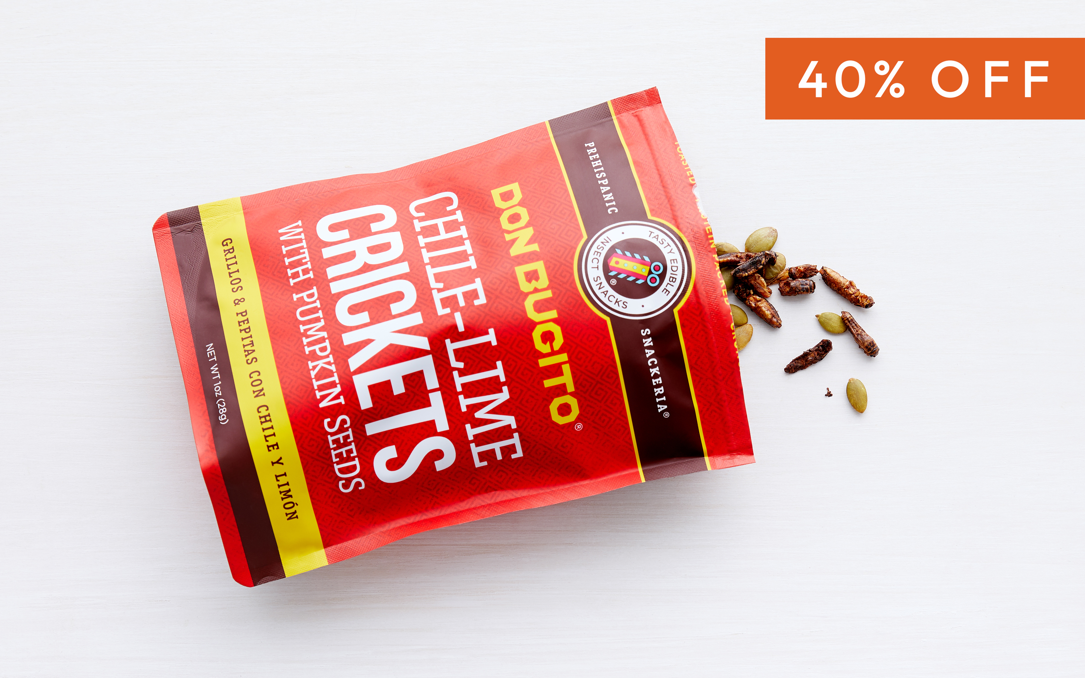 Chile-Lime Crickets & Pumpkin Seeds | 1 oz | Don Bugito | Good Eggs