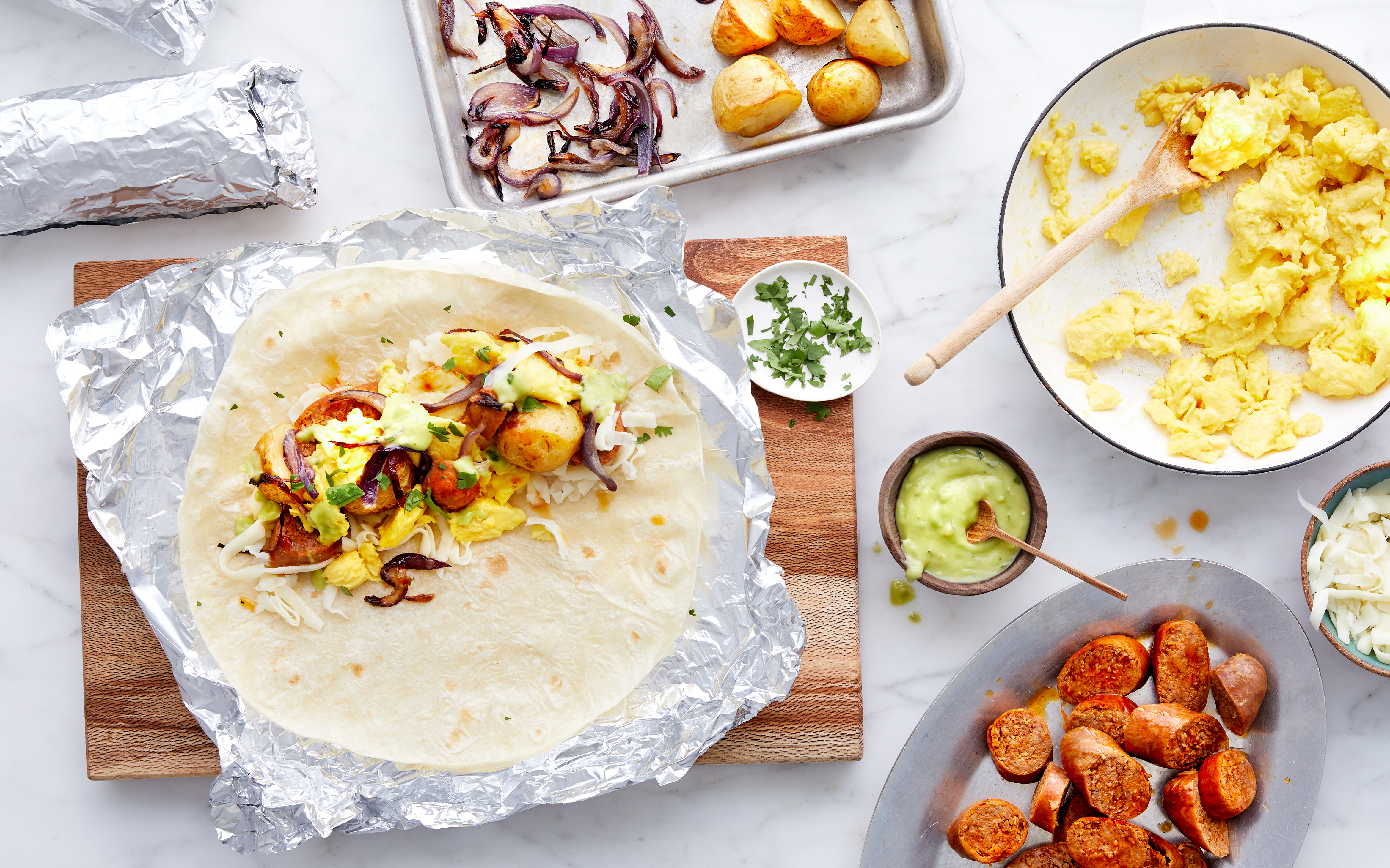 Breakfast Burritos with Chorizo and Salsa Verde Kit | 6 servings | Good ...