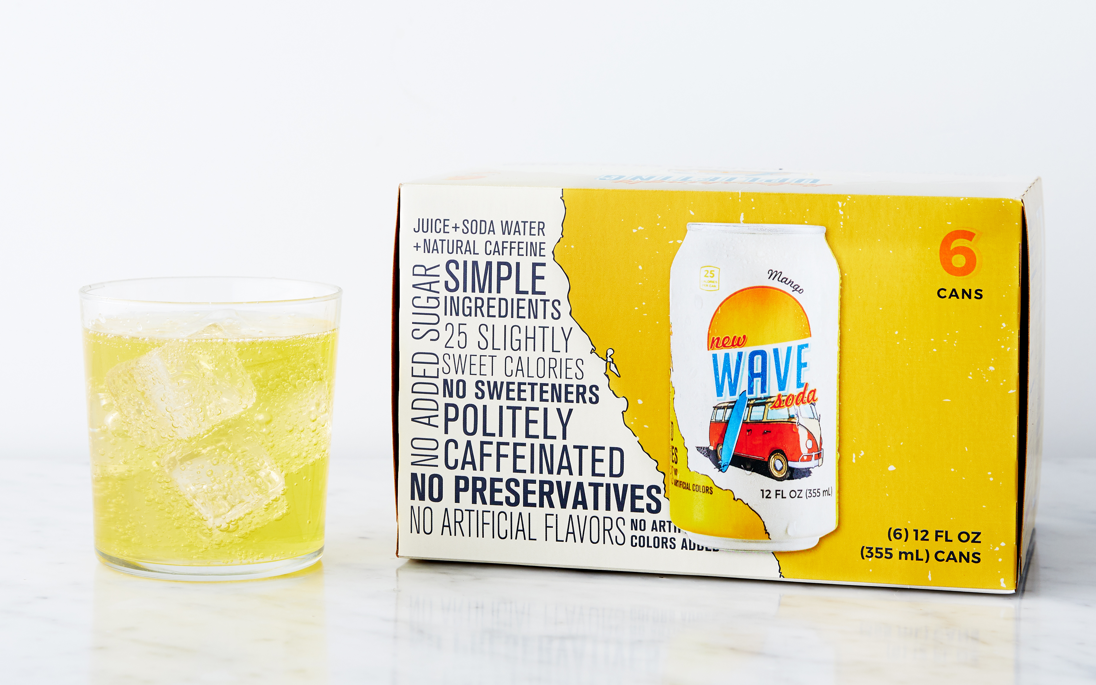 Mango Soda | 6 count | Wave Soda | Good Eggs