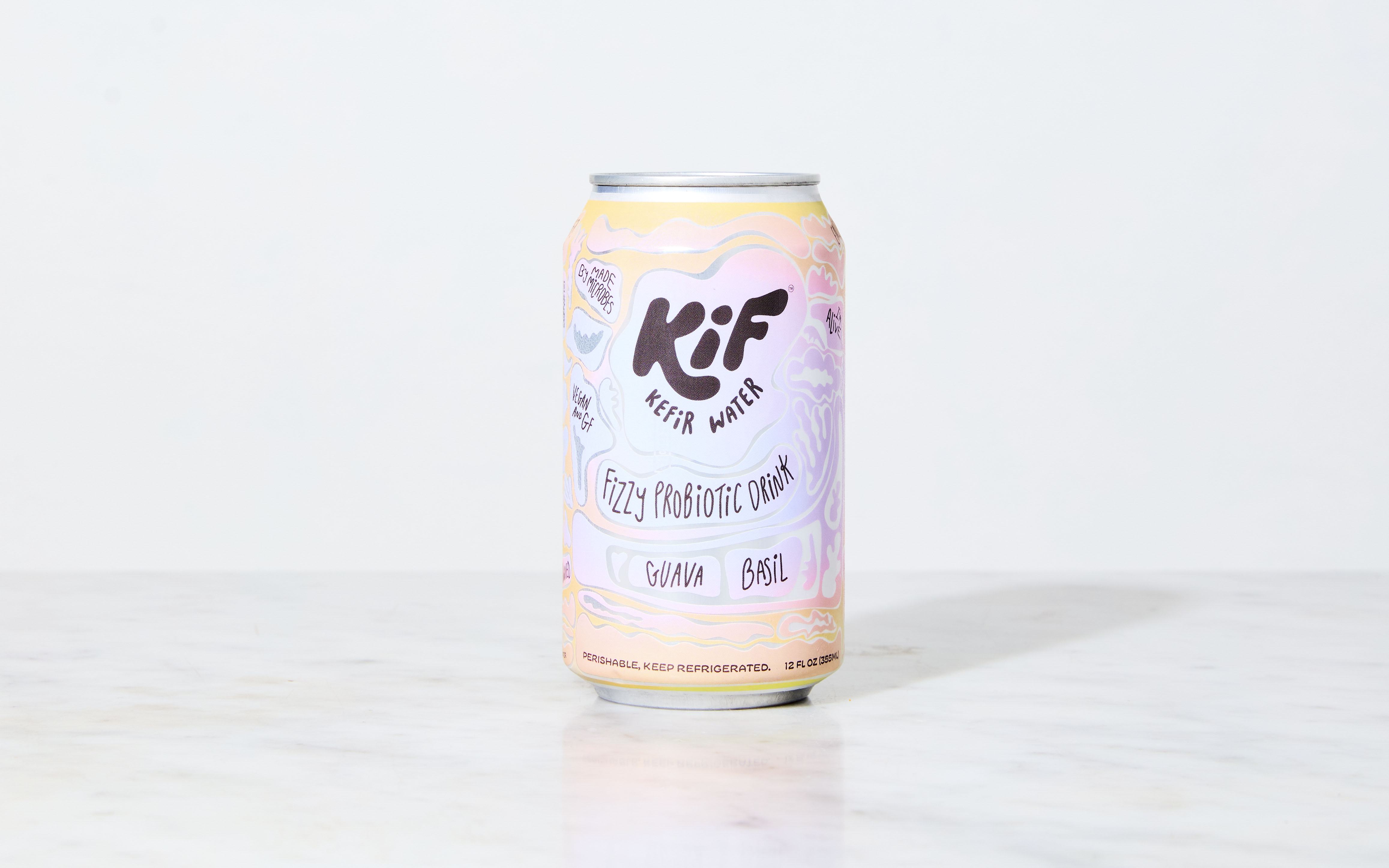 Guava Basil Kefir Water | 12 fl oz | Kif Water Kefir | Good Eggs