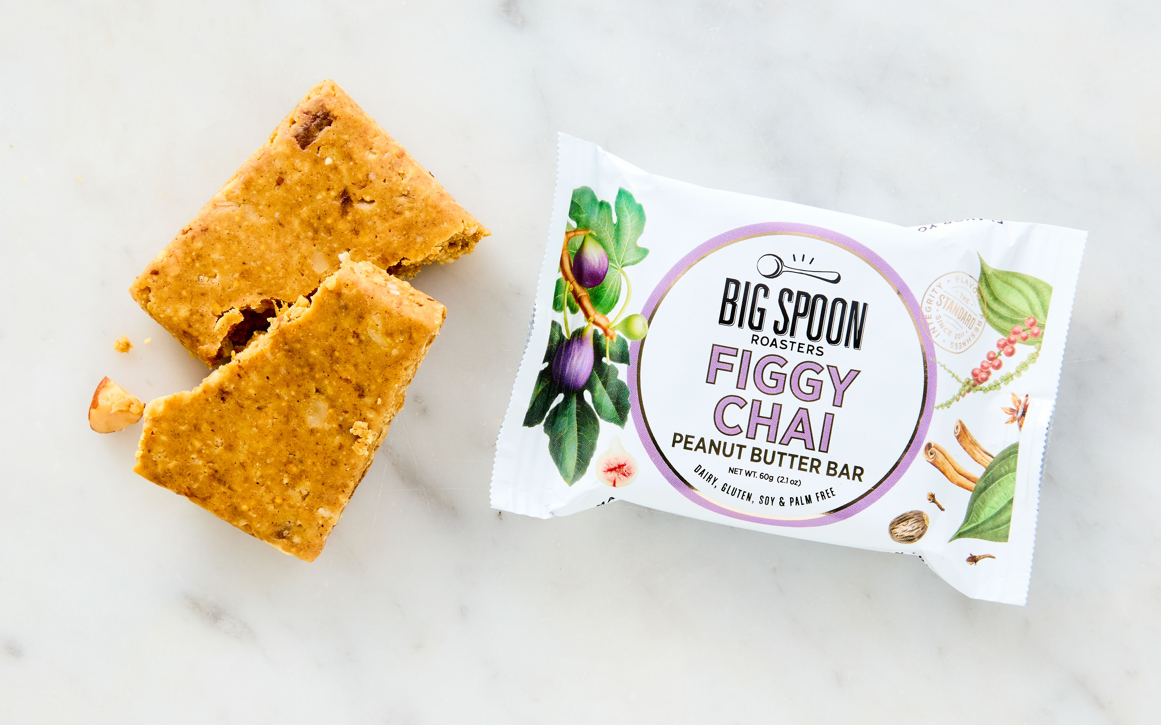 Figgy Chai Peanut Butter Bar | 2.1 oz | Big Spoon Roasters | Good Eggs