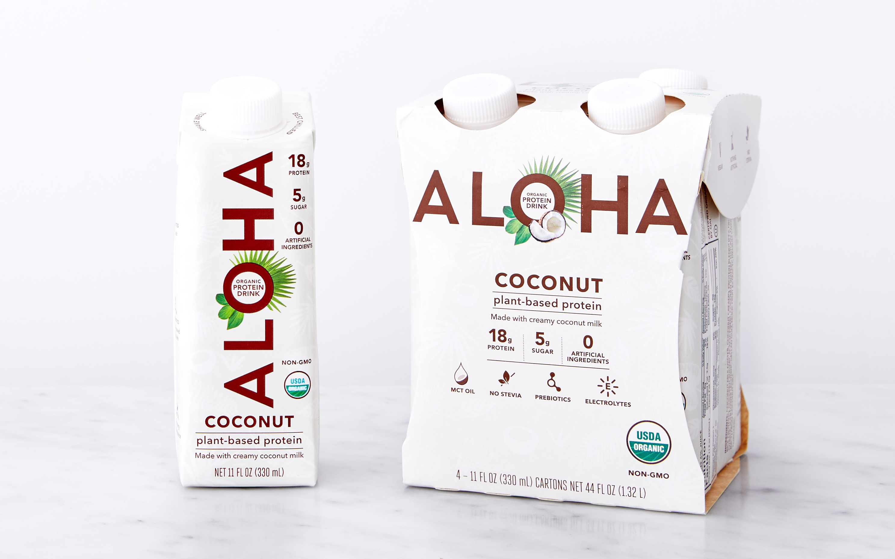 Coconut Plant Based Protein Drink | 4 count | Aloha | Good Eggs