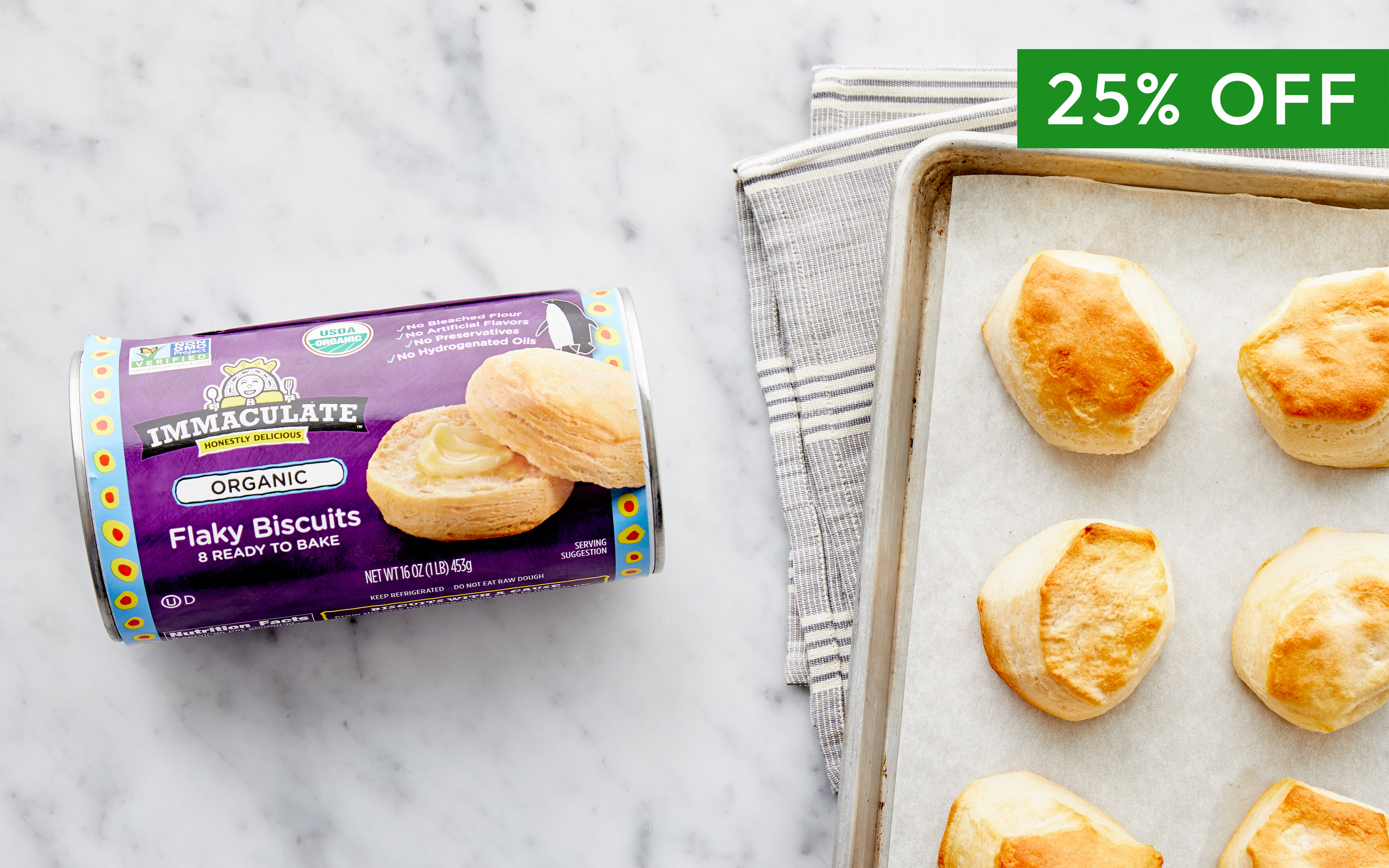 Organic Flaky Biscuits | 8 count | Immaculate Baking | Good Eggs