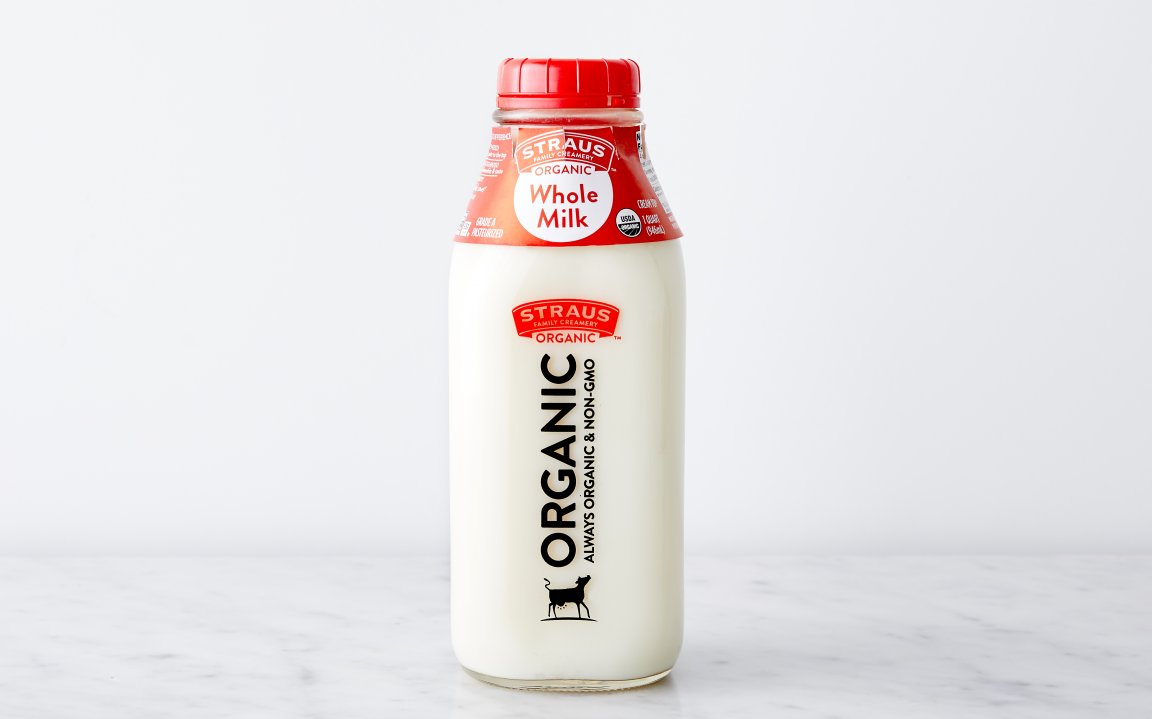 Organic Whole Milk | 1 quart | Straus Family Creamery | Good Eggs