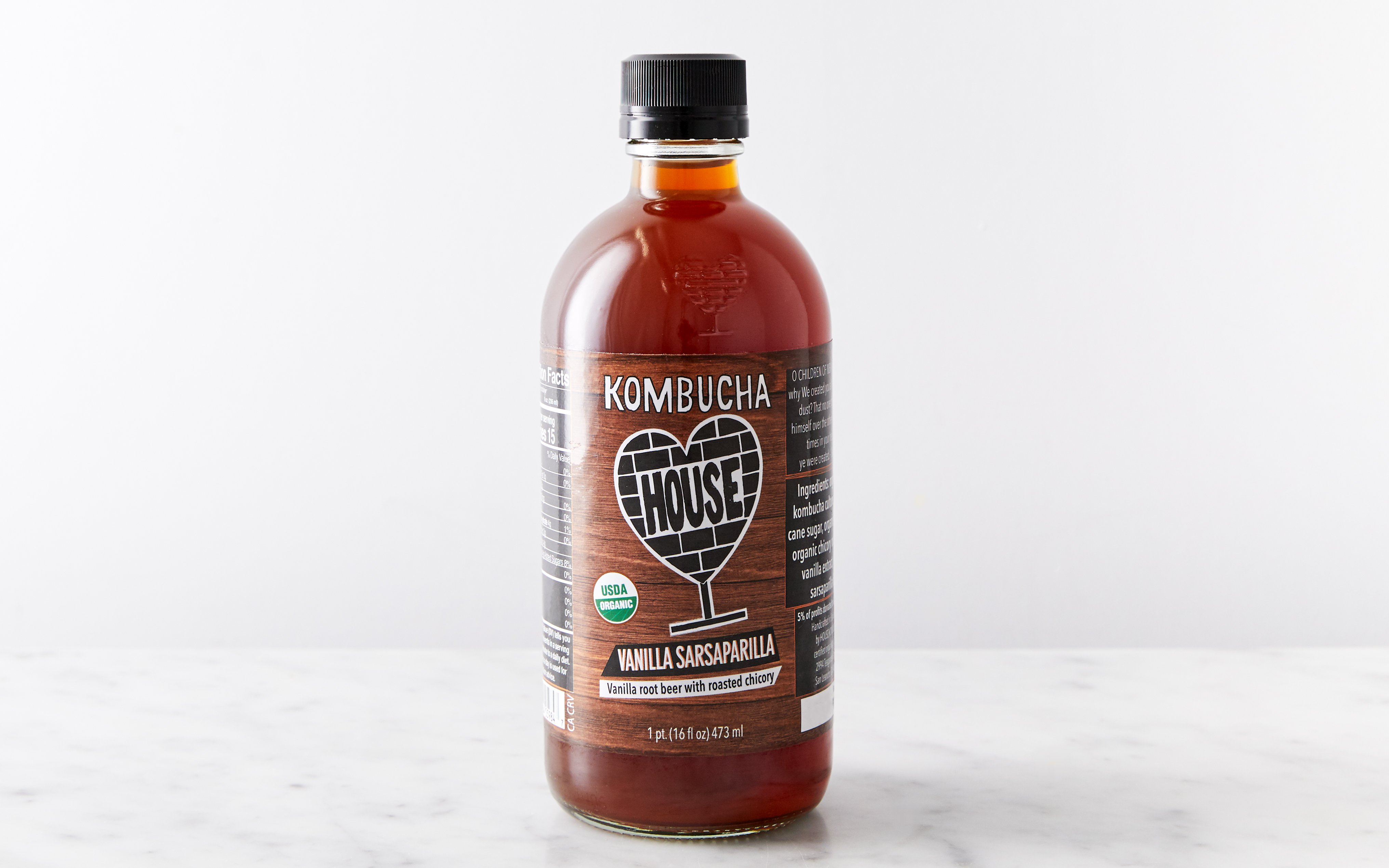 Organic Vanilla Sarsaparilla Kombucha | 16 fl oz | House Kombucha ...