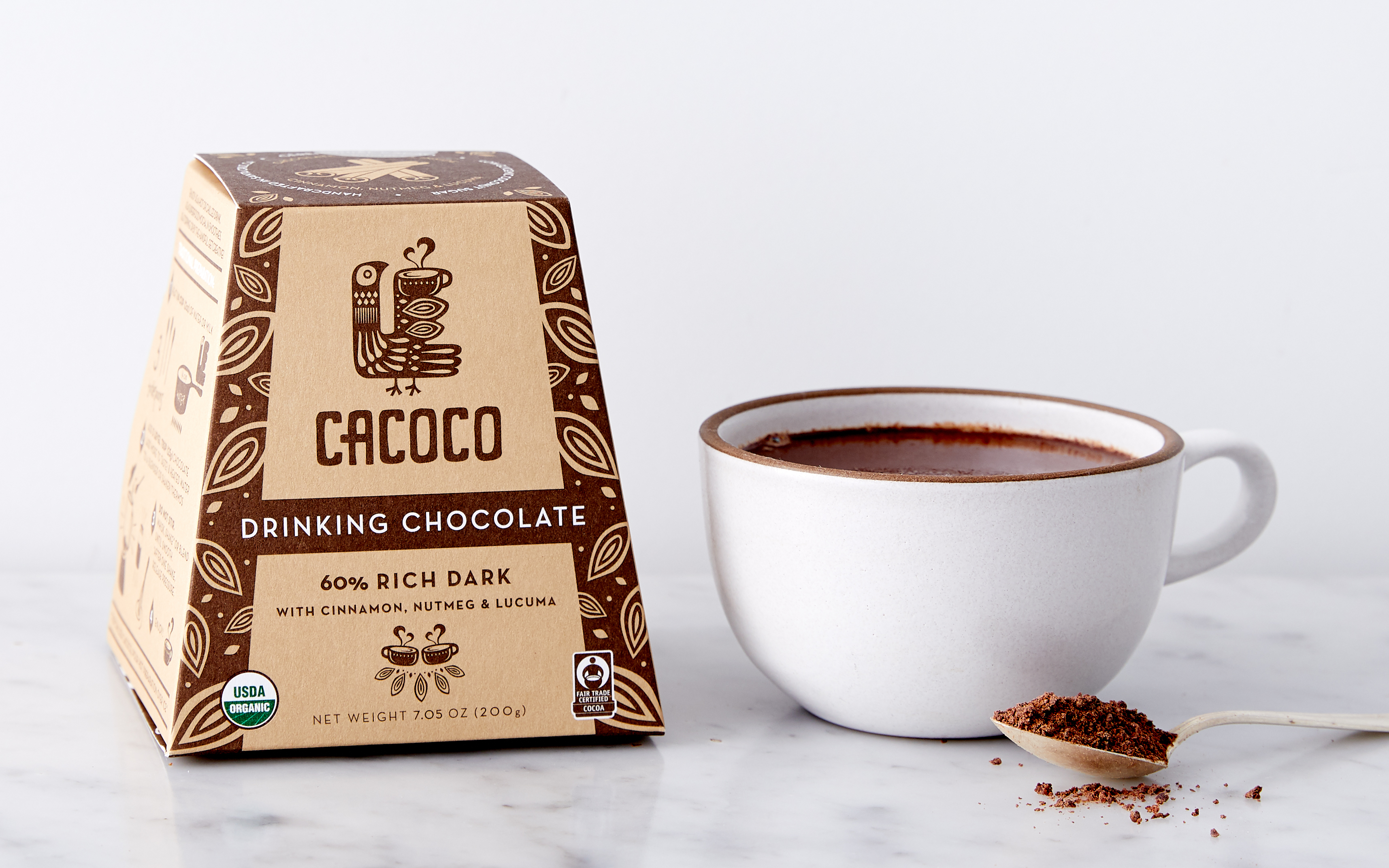 Organic 60% Rich Dark Drinking Chocolate | 7.05 oz | Cacoco | Good Eggs
