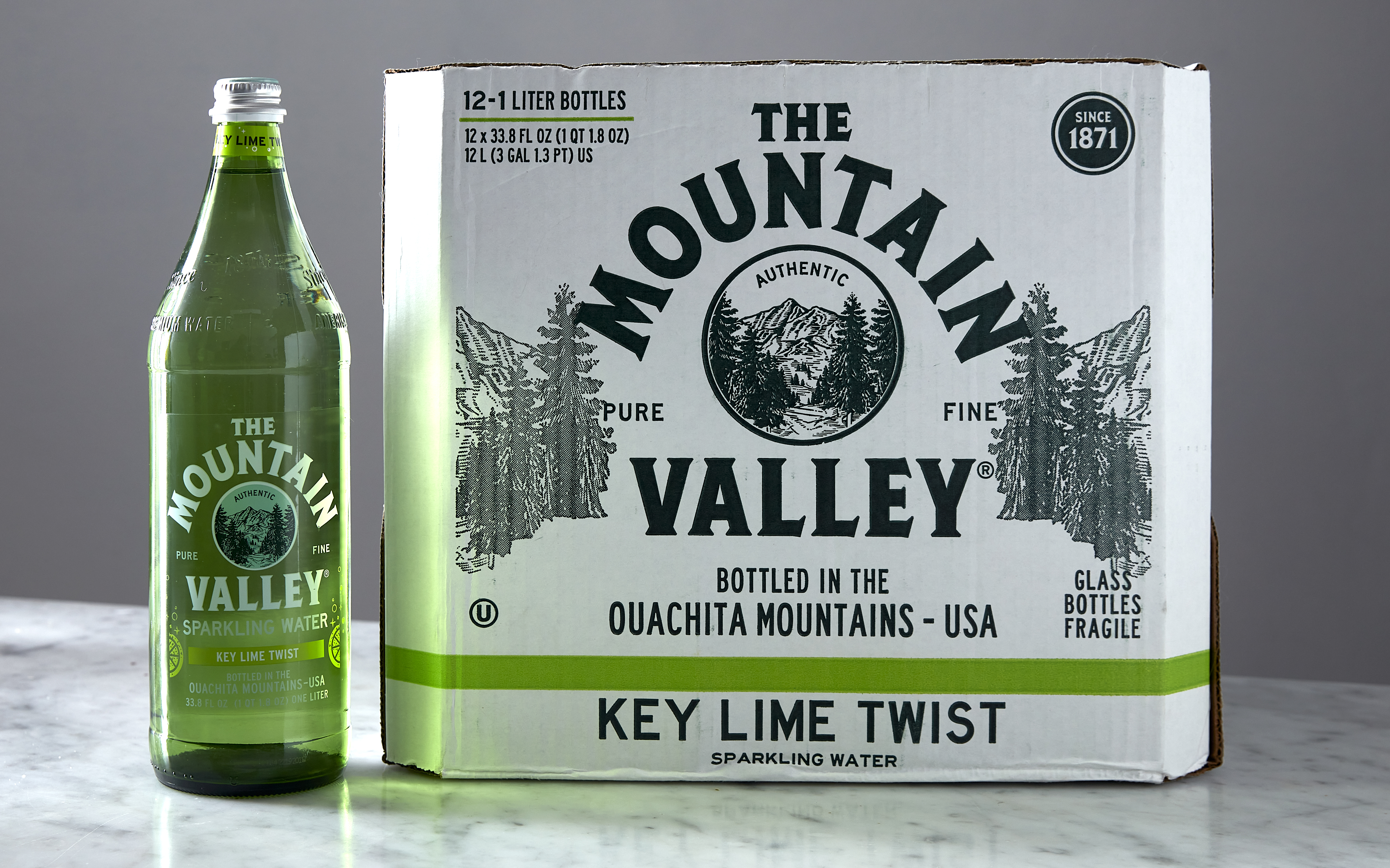 Case of Key Lime Twist Sparkling Spring Water | 12 count | Mountain ...
