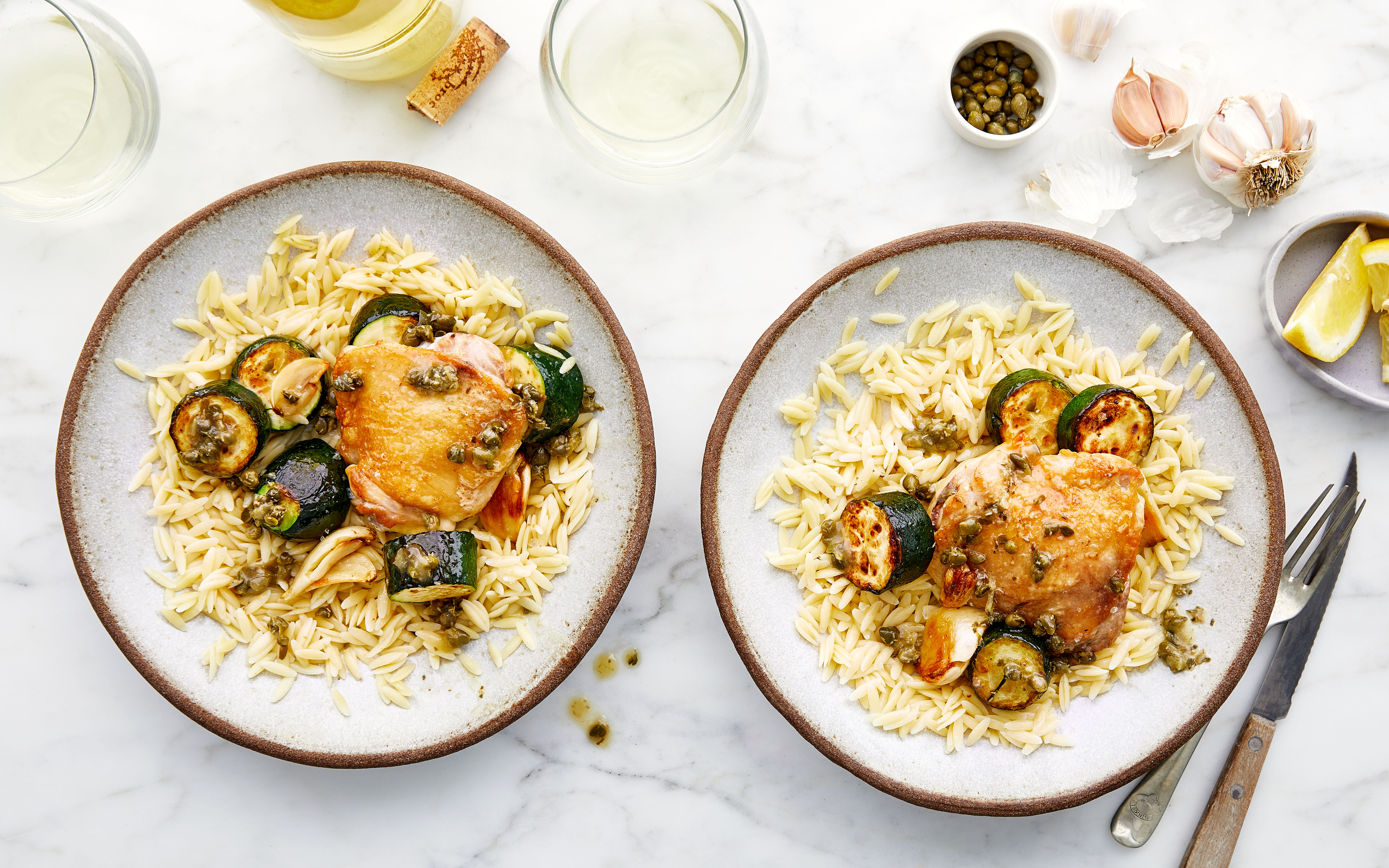 One-Pan Chicken Thighs with Squash, Lemon & Capers Kit | 3 servings ...