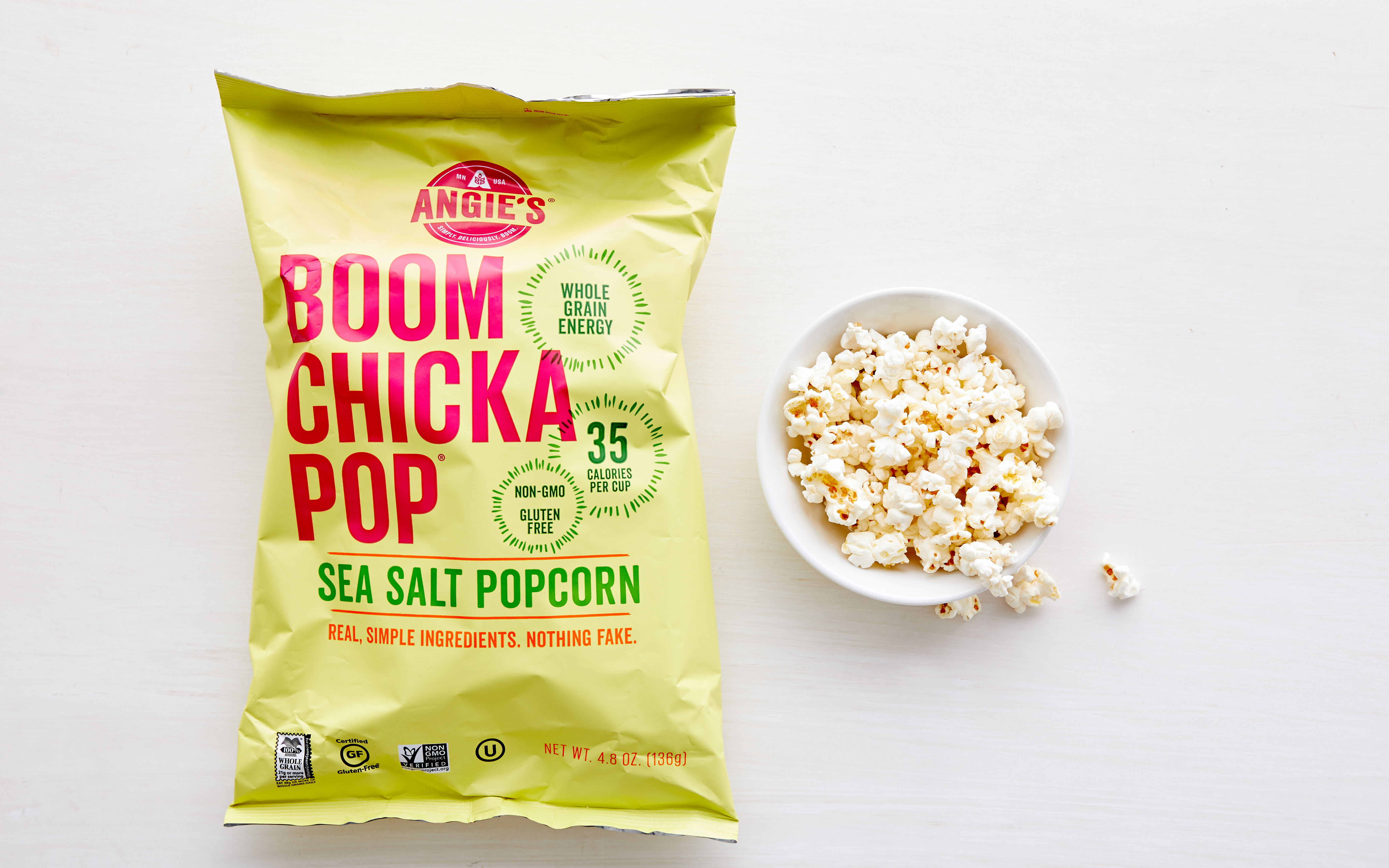 Sea Salt Popcorn | 4.8 oz | Boomchickapop | Good Eggs