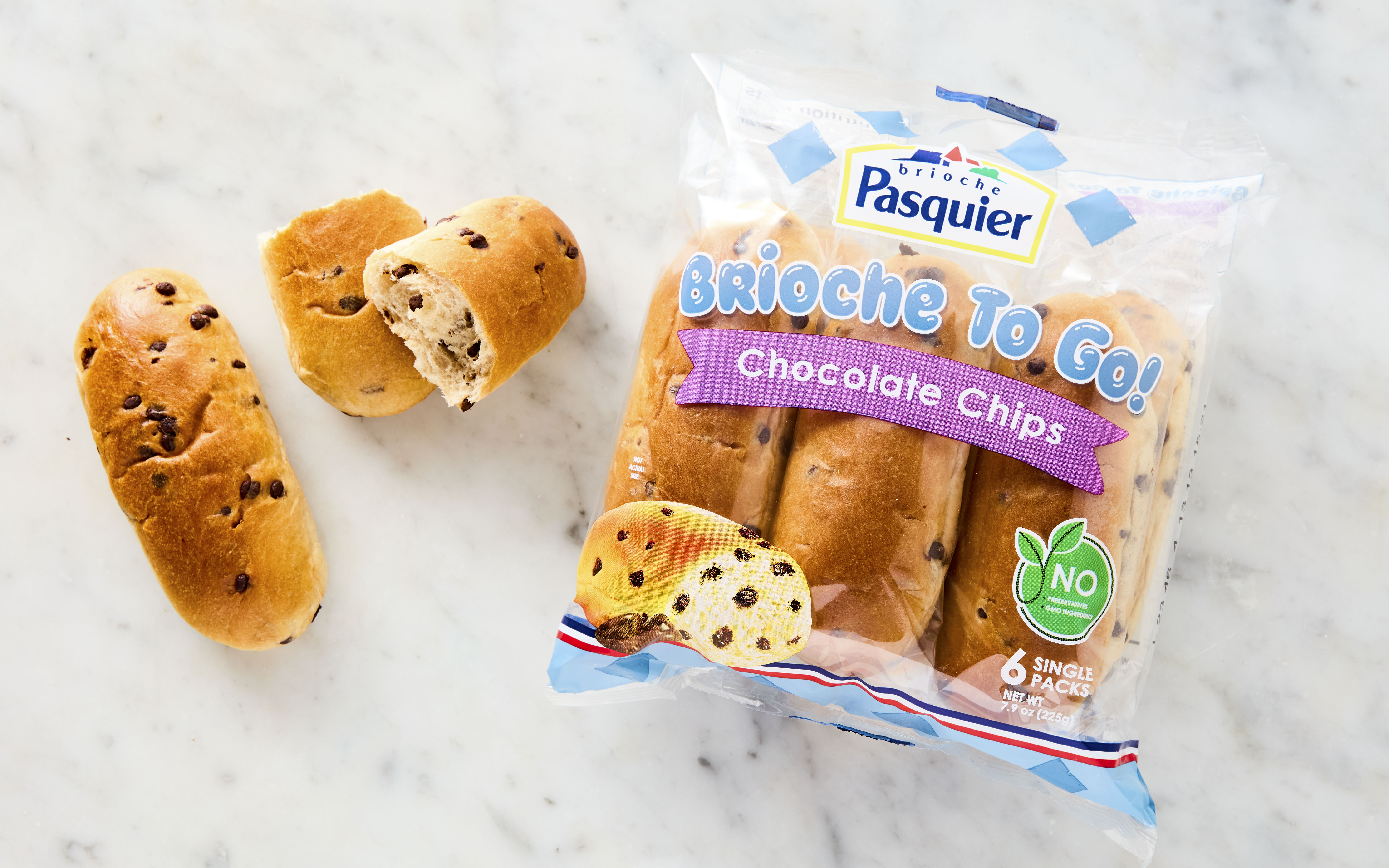 Chocolate Chip Brioche Rolls | 6 count | Brioche Pasquier | Good Eggs