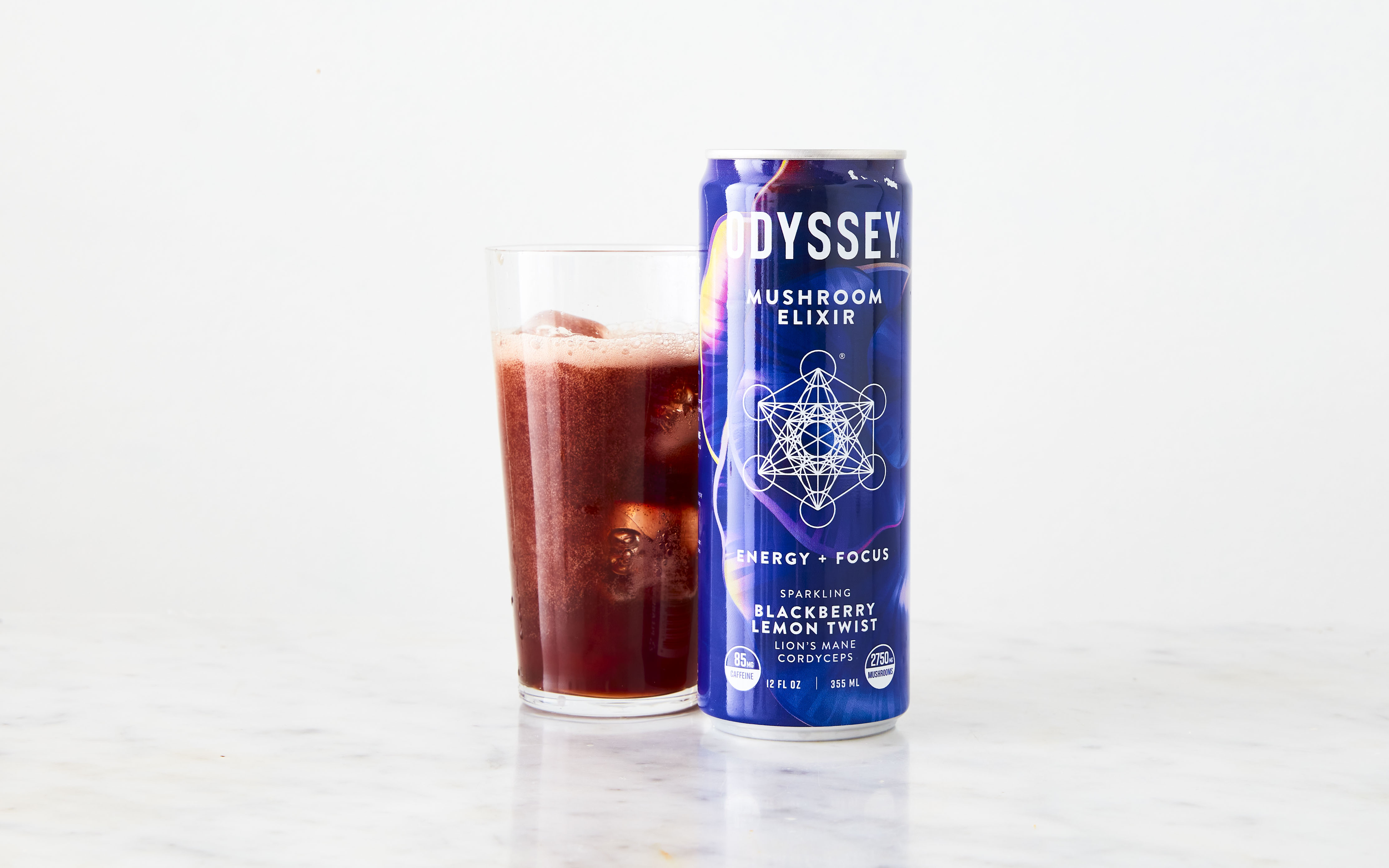 Blackberry Lemon Sparkling Mushroom Elixir | 12 oz | Odyssey Elixir ...