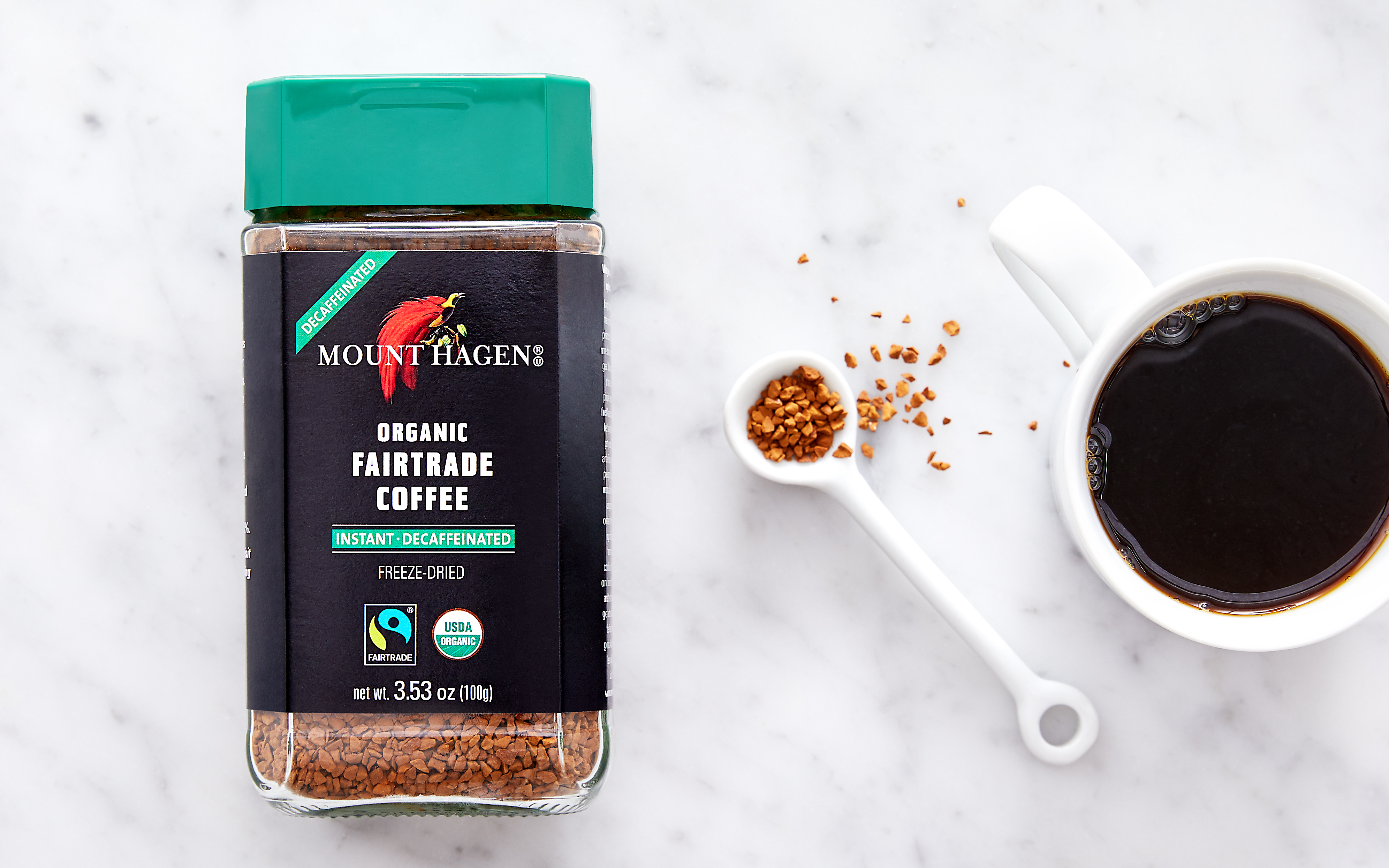 Organic Instant Decaf Coffee | 3.53 oz | Mount Hagen | Good Eggs