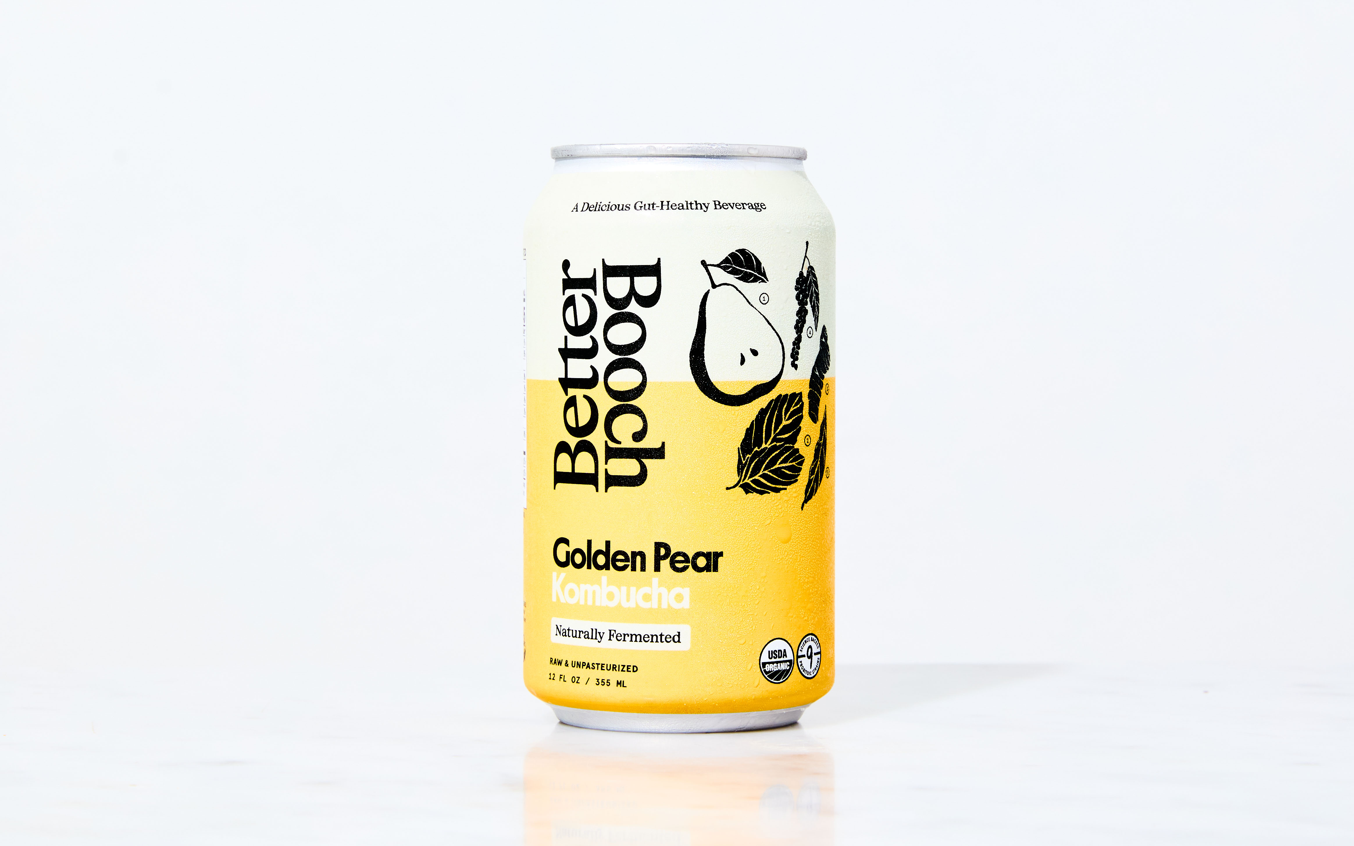 Golden Pear Kombucha | 12 fl oz | Better Booch | Good Eggs