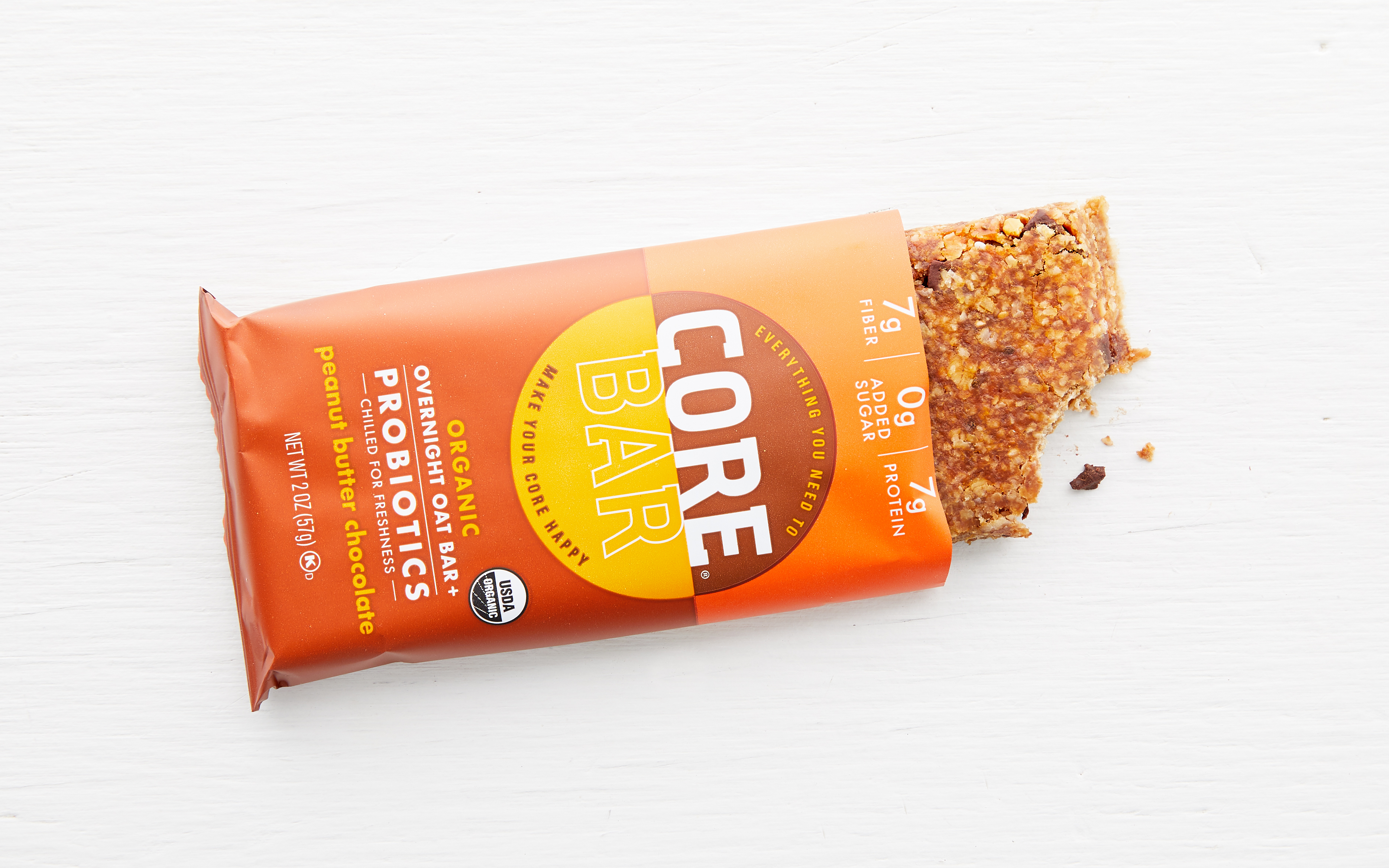 Organic Peanut Butter Chocolate Probiotic Oat Bar | 2 oz | CORE Foods ...