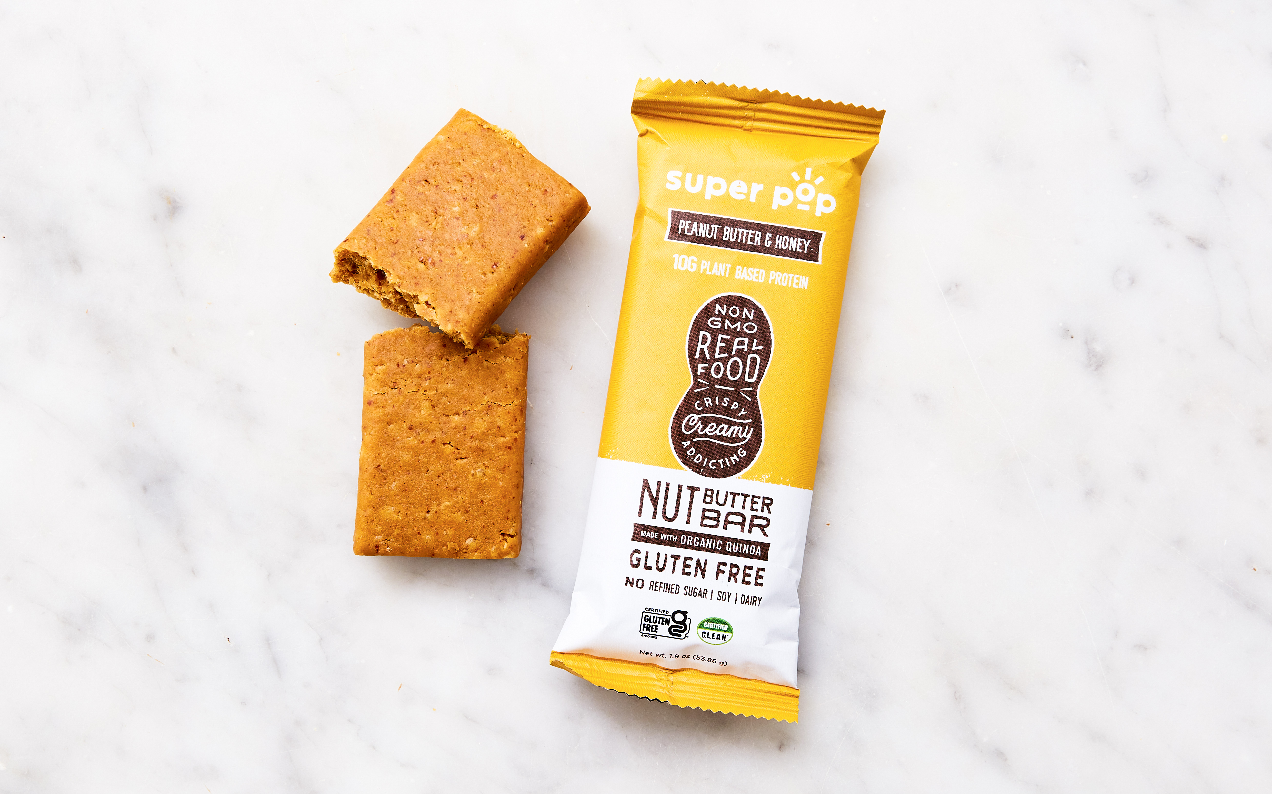 Gluten-Free Peanut Butter & Honey Nut Butter Bar | 1.9 oz | Super Pop ...