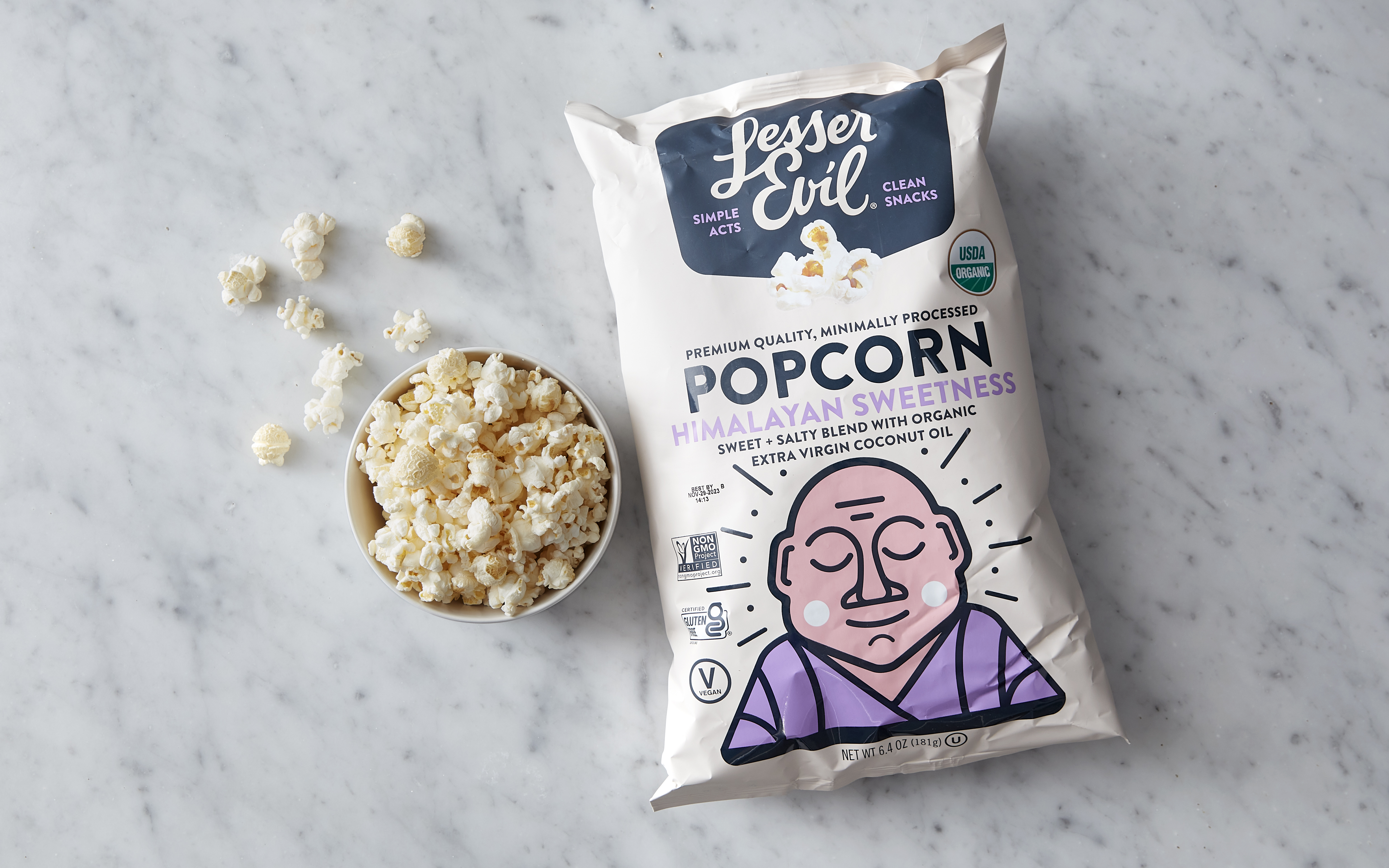 Himalayan Sweetness Popcorn | 6.4 oz | Lesser Evil | Good Eggs