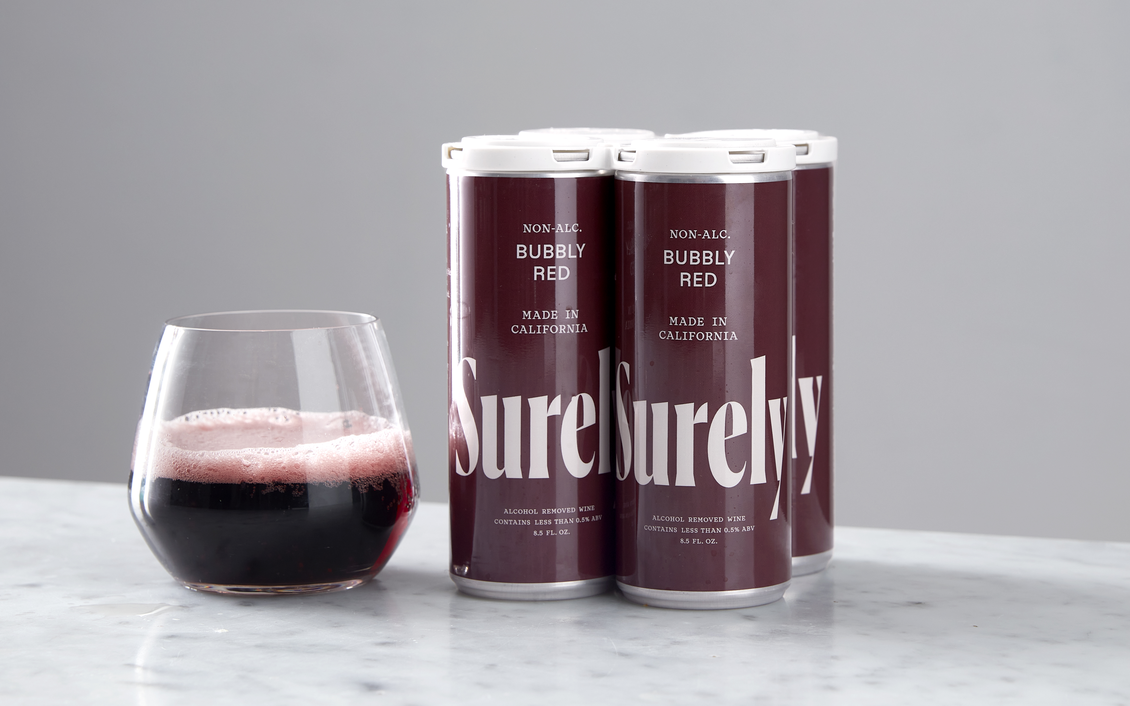 Non-Alcoholic Bubbly Red Wine | 4 count | Surely | Good Eggs
