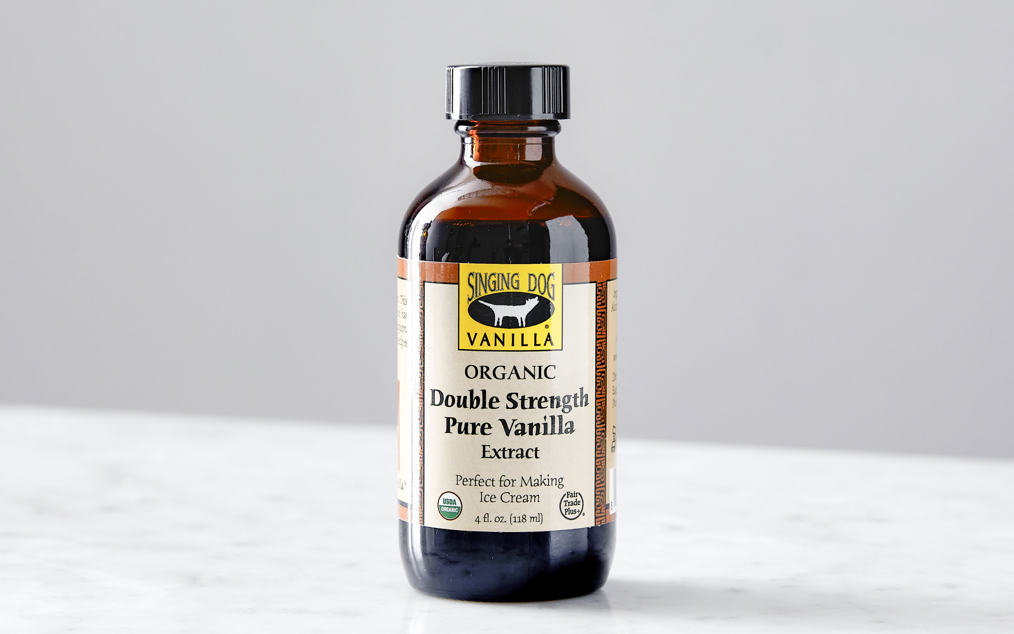 Organic Double Strength Pure Vanilla Extract | 4 oz | Singing Dog ...
