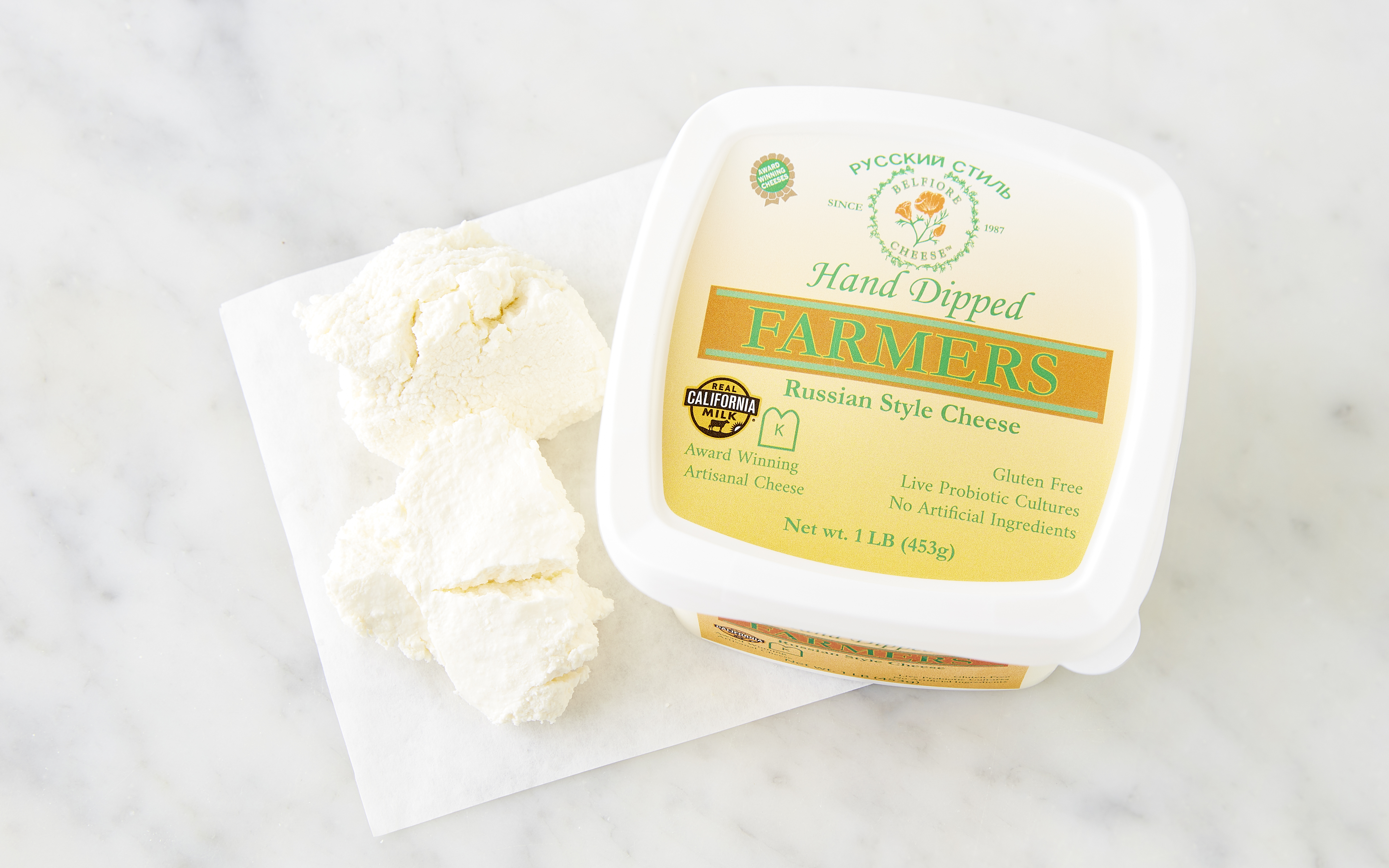 Russian Style Farmers Cheese | 16 oz | Belfiore | Good Eggs