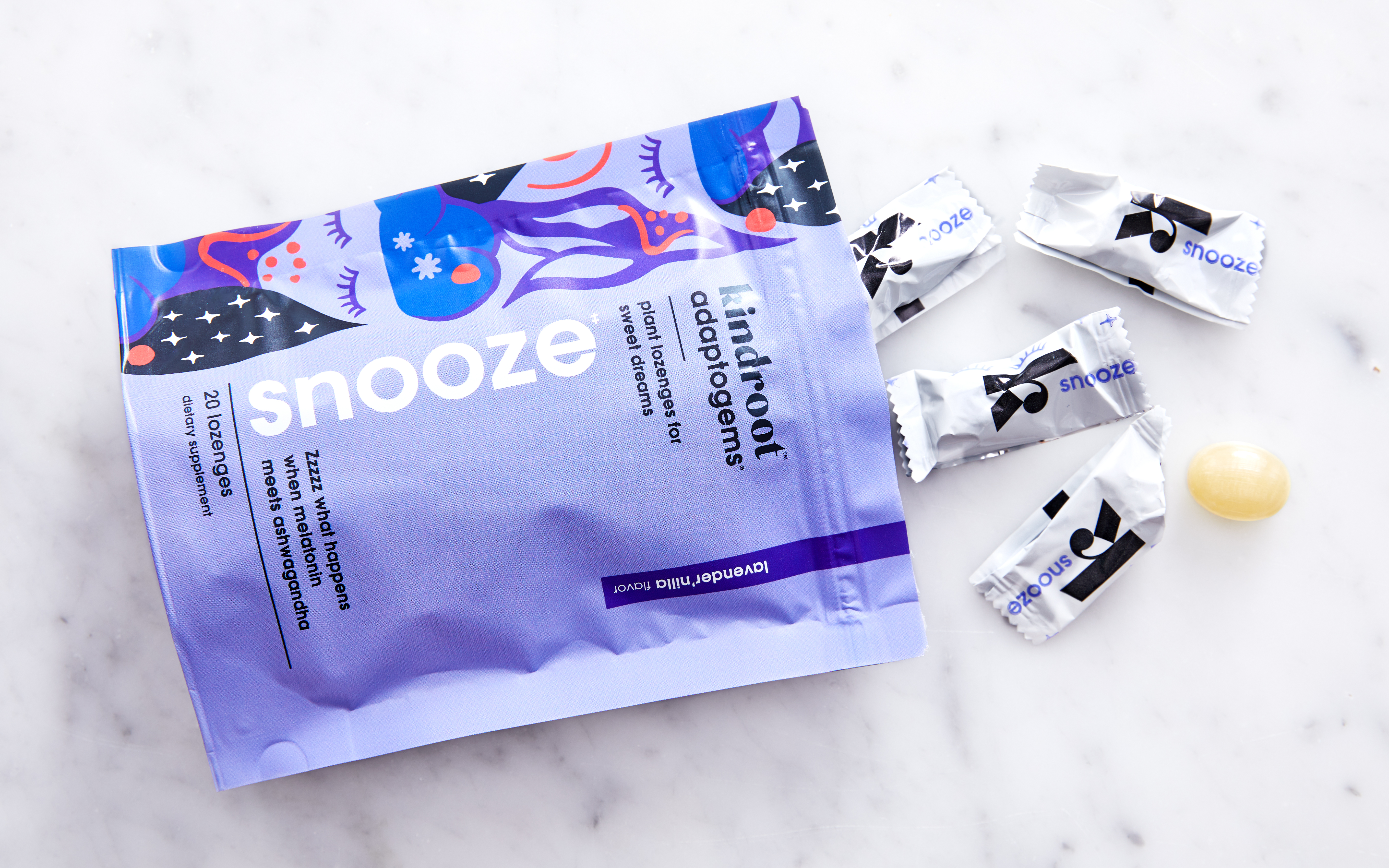 Snooze Melatonin Lozenges for Sleep | 2.8 oz | Kind Root | Good Eggs