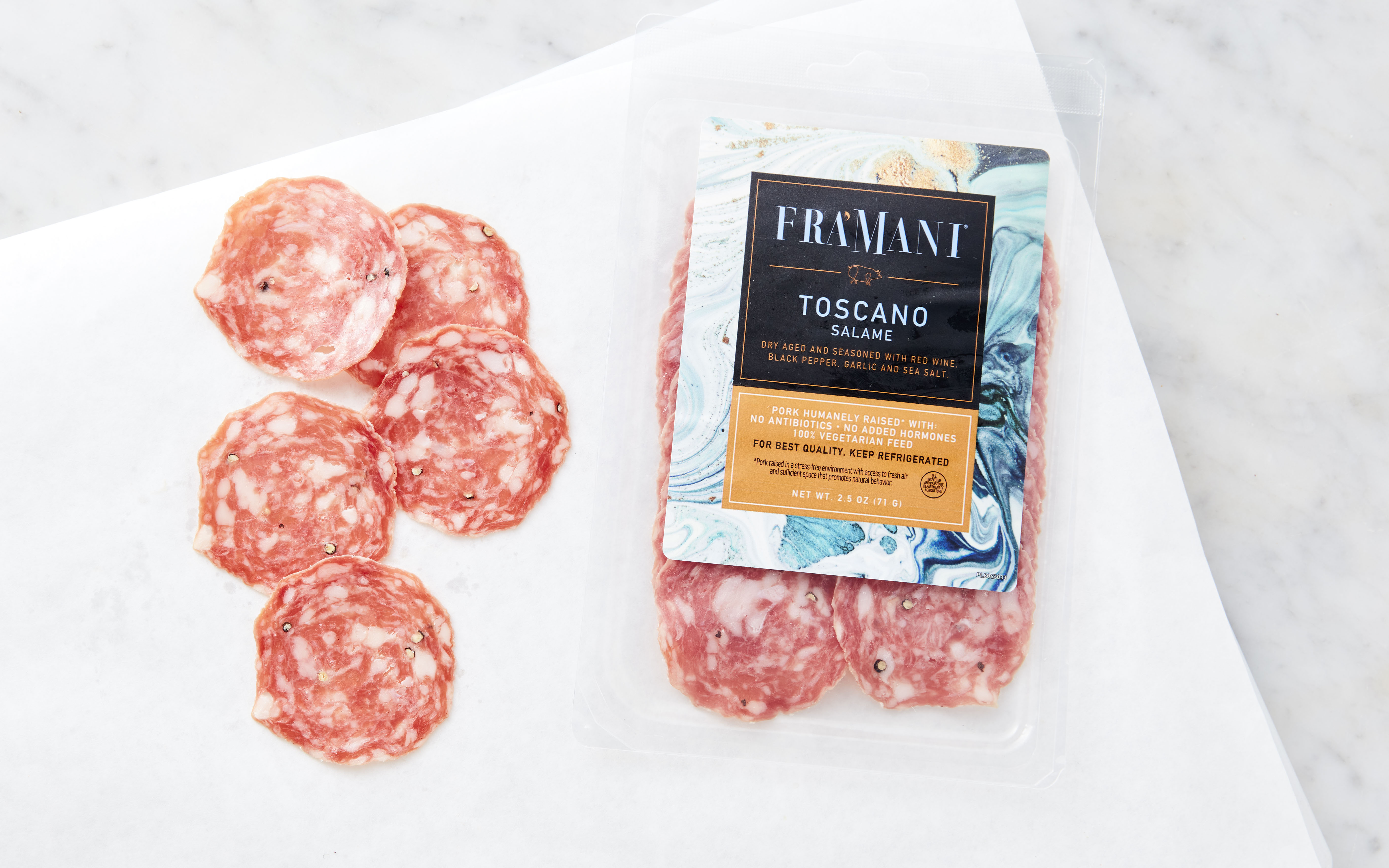 Sliced Toscano Salame | 2.5 oz | Fra' Mani Handcrafted Foods | Good Eggs