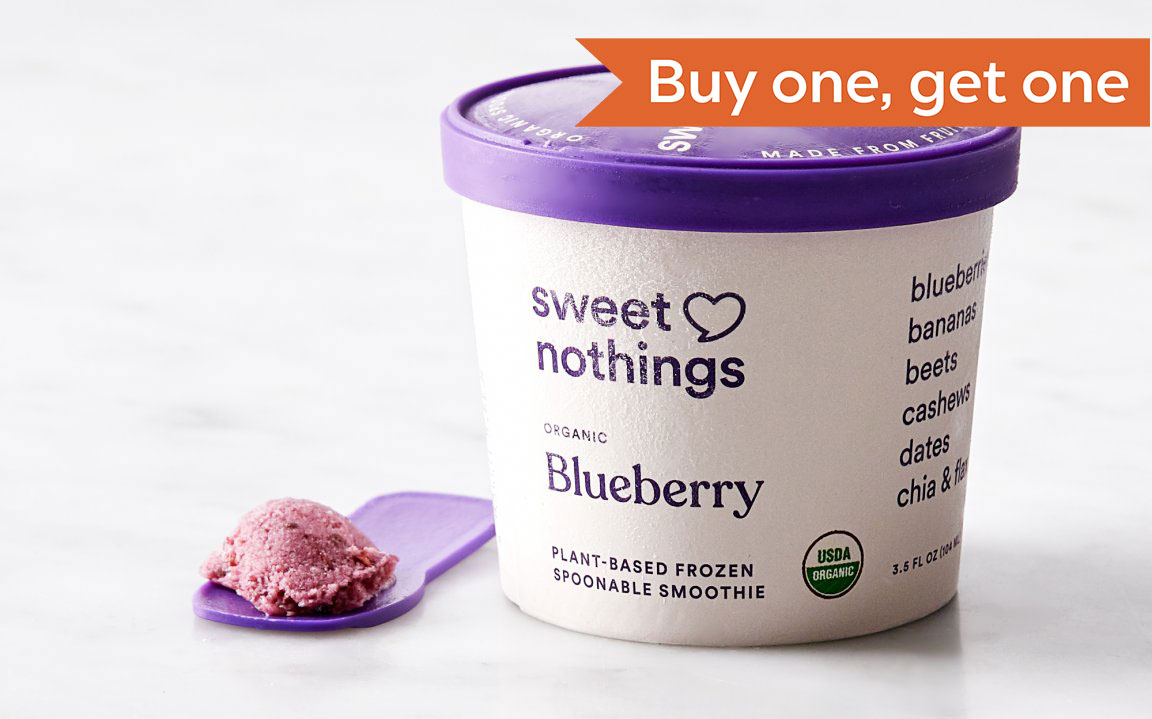 Organic Blueberry Plant-Based Smoothie Cups | 2 count | Sweet Nothings ...