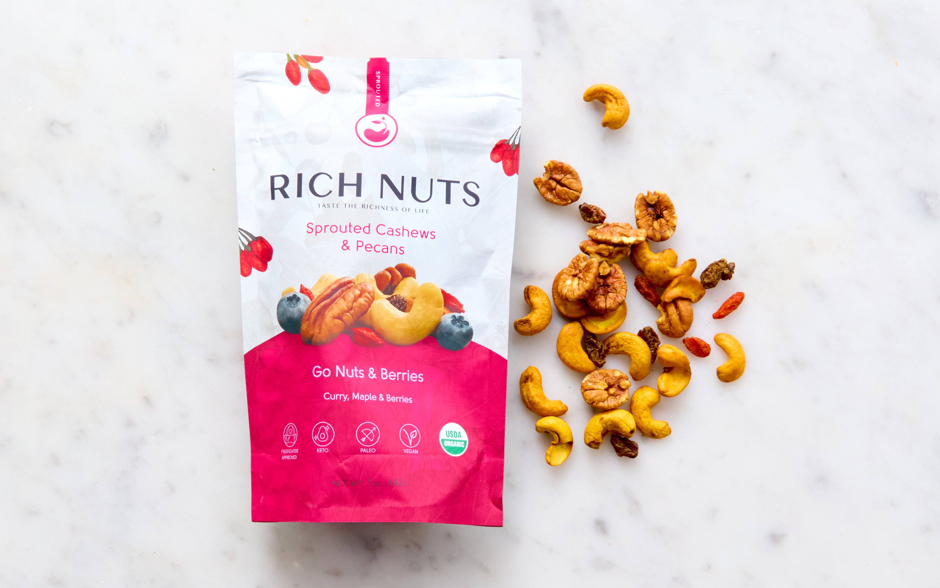 Go Nuts & Berries Sprouted Cashews & Pecans | 5 oz | Rich Nuts | Good Eggs