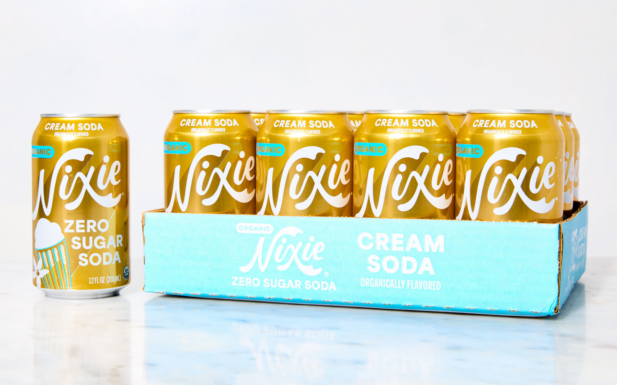 Organic Zero Sugar Cream Soda 12-Pack | 12 count | Nixie Beverage ...